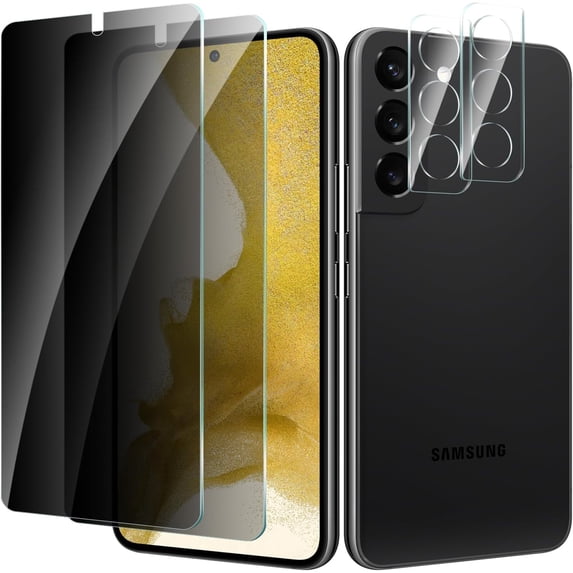 2+2 Pack for Samsung Galaxy S22 5G Privacy Screen Protector with Camera ...