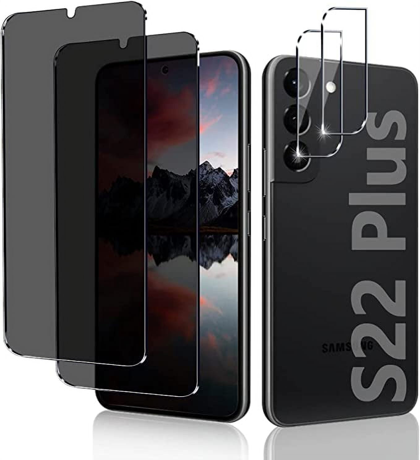 SHIHUALQ [2+2 Pack] Privacy Screen Protector and Camera Lens Protector ...