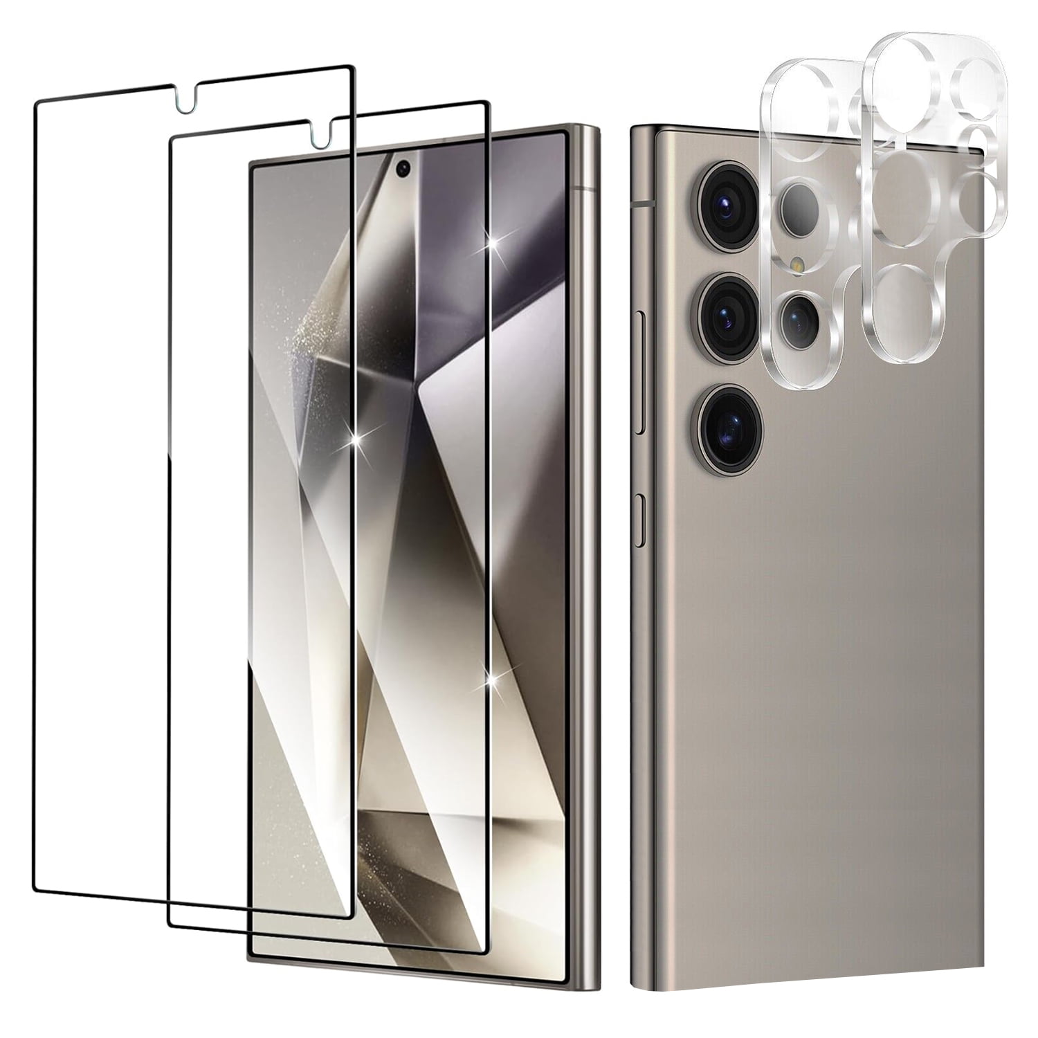 [2+2 Pack] for Samsung Galaxy S24 Plus Screen Protector & Camera Lens ...