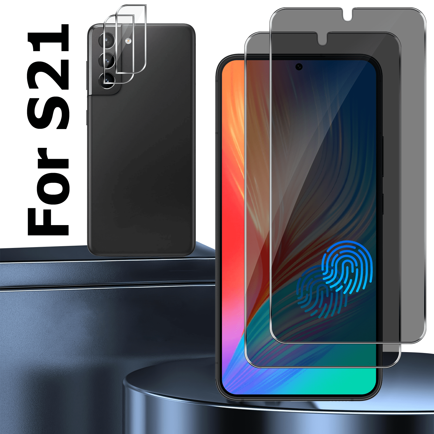 2+2 Pack 】 Suitable For Samsung Galaxy S21 5G Privacy Screen Protector ...
