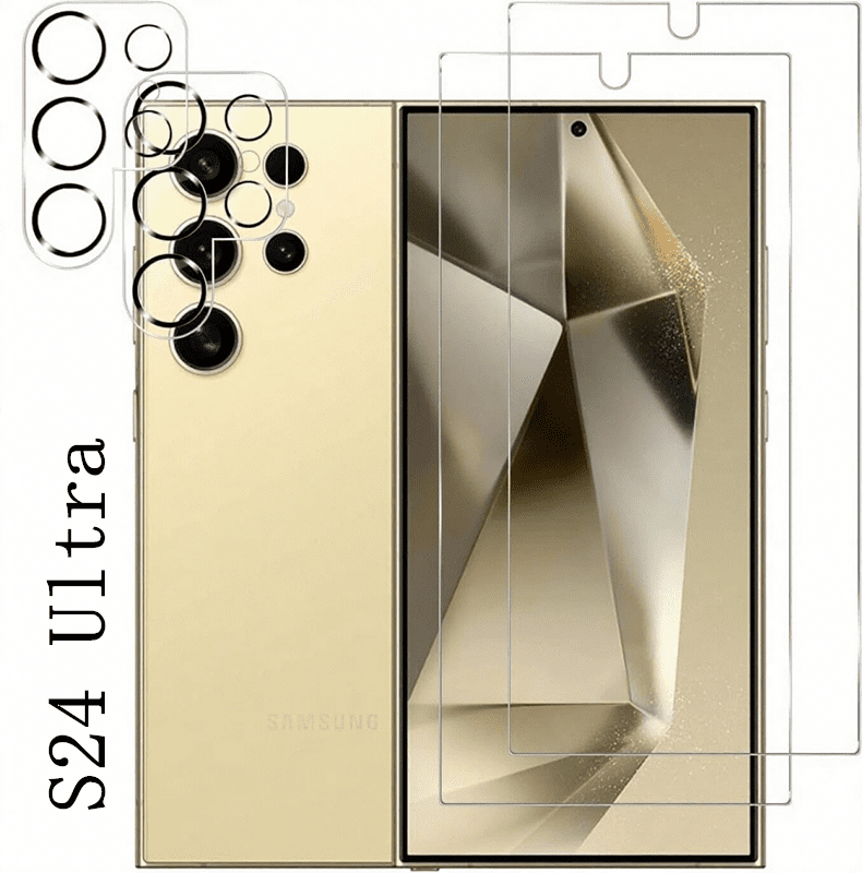 [2+2 Pack] for Samsung Galaxy S24 Ultra 5G Screen Protector Tempered ...