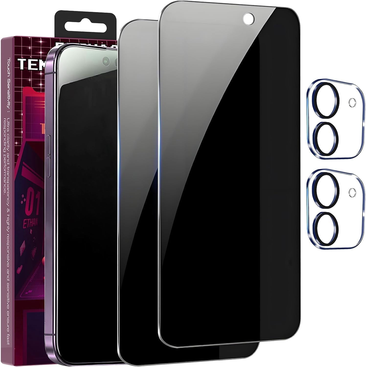 2+2 Pack for iPhone 11 Privacy Screen Protector with Camera Lens ...