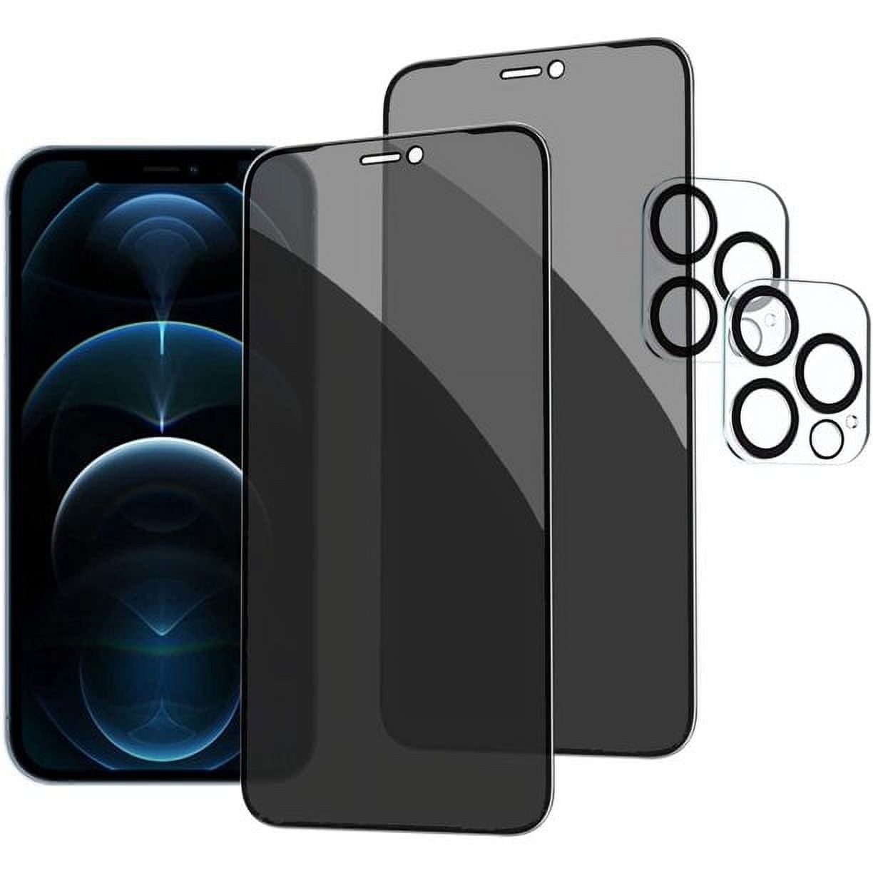 [2+2 Pack] iPhone 12 Pro Max Privacy Screen Protector with Camera Lens ...
