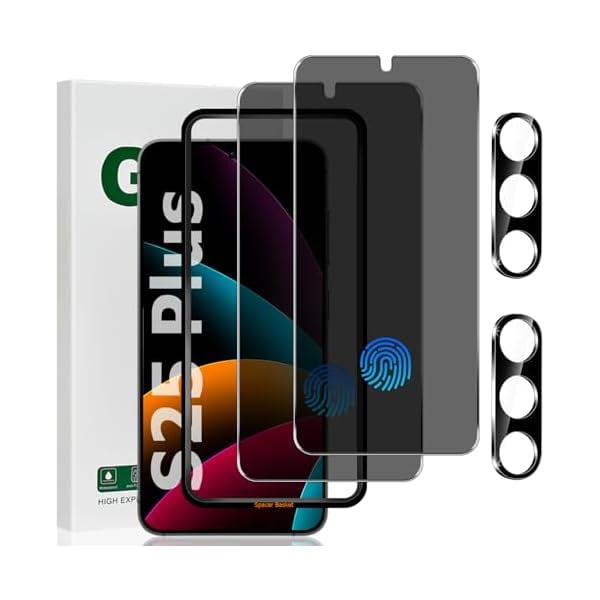 (2+2 Packs) For Samsung Galaxy S25 Plus Privacy Screen Protector and ...