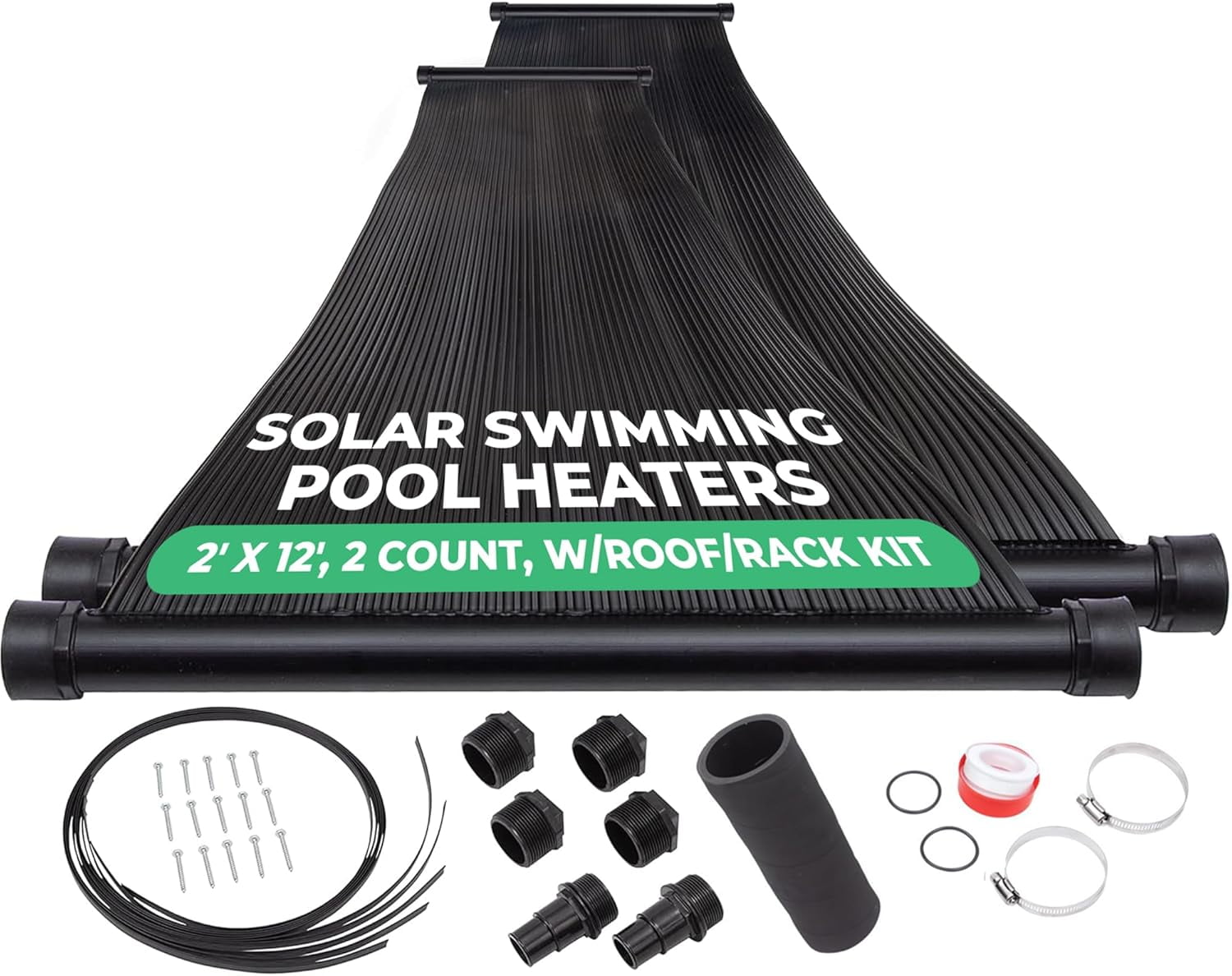 2-2'X12' SunQuest Solar Swimming Pool Heater with Roof/Rack Mounting ...