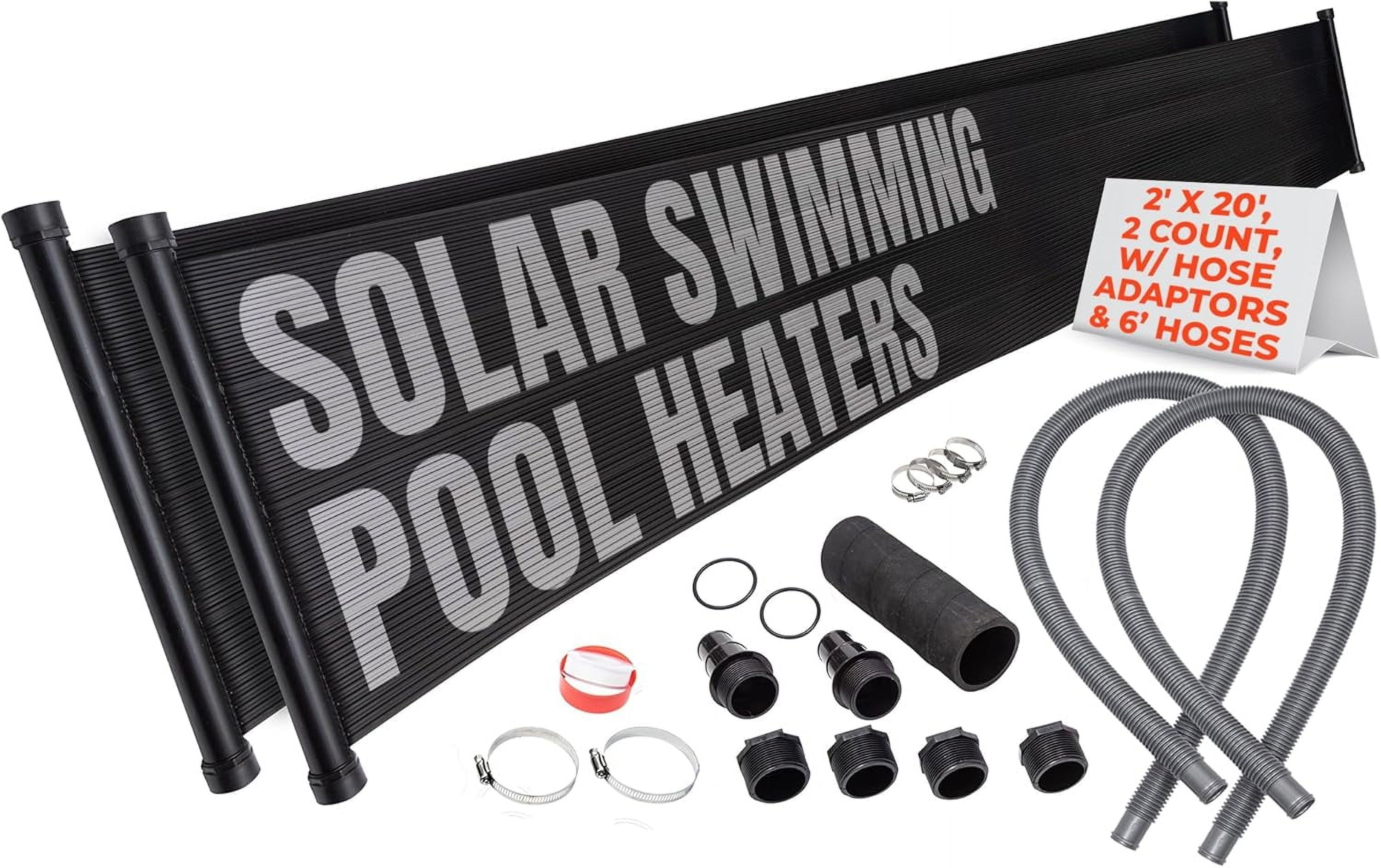 2-2'X20' SunQuest Solar Swimming Pool Heater with Ftgs & 2 x 6FT Hoses ...