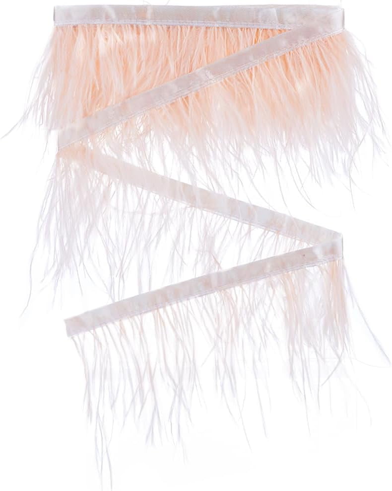 2.2 Yards Feather Trim Fringe Ostrich Feather Womens Clothing Strand ...