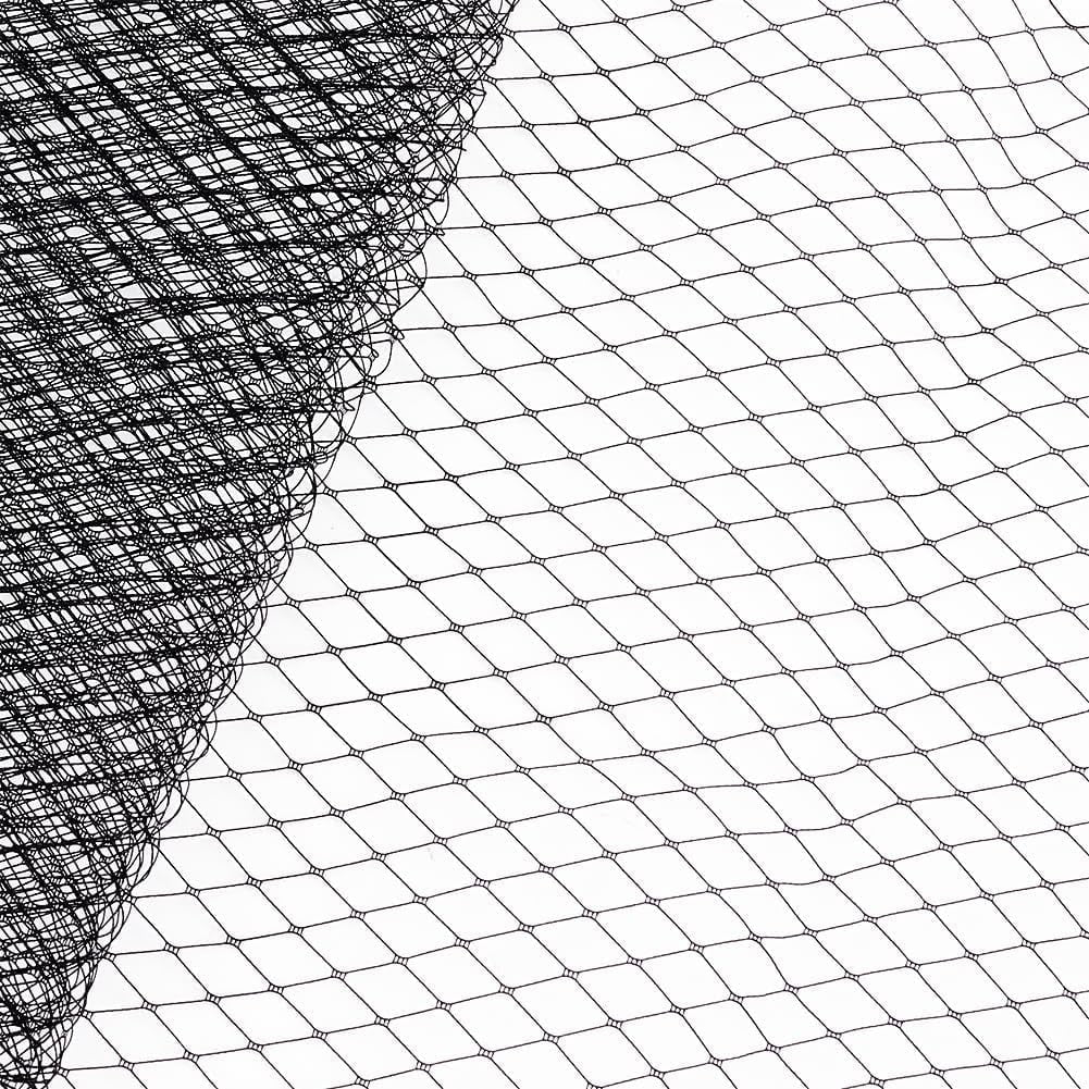 2.2 Yards Veil Netting Fabrics 9-5/8 Inch Wide Black Bridal Wedding ...