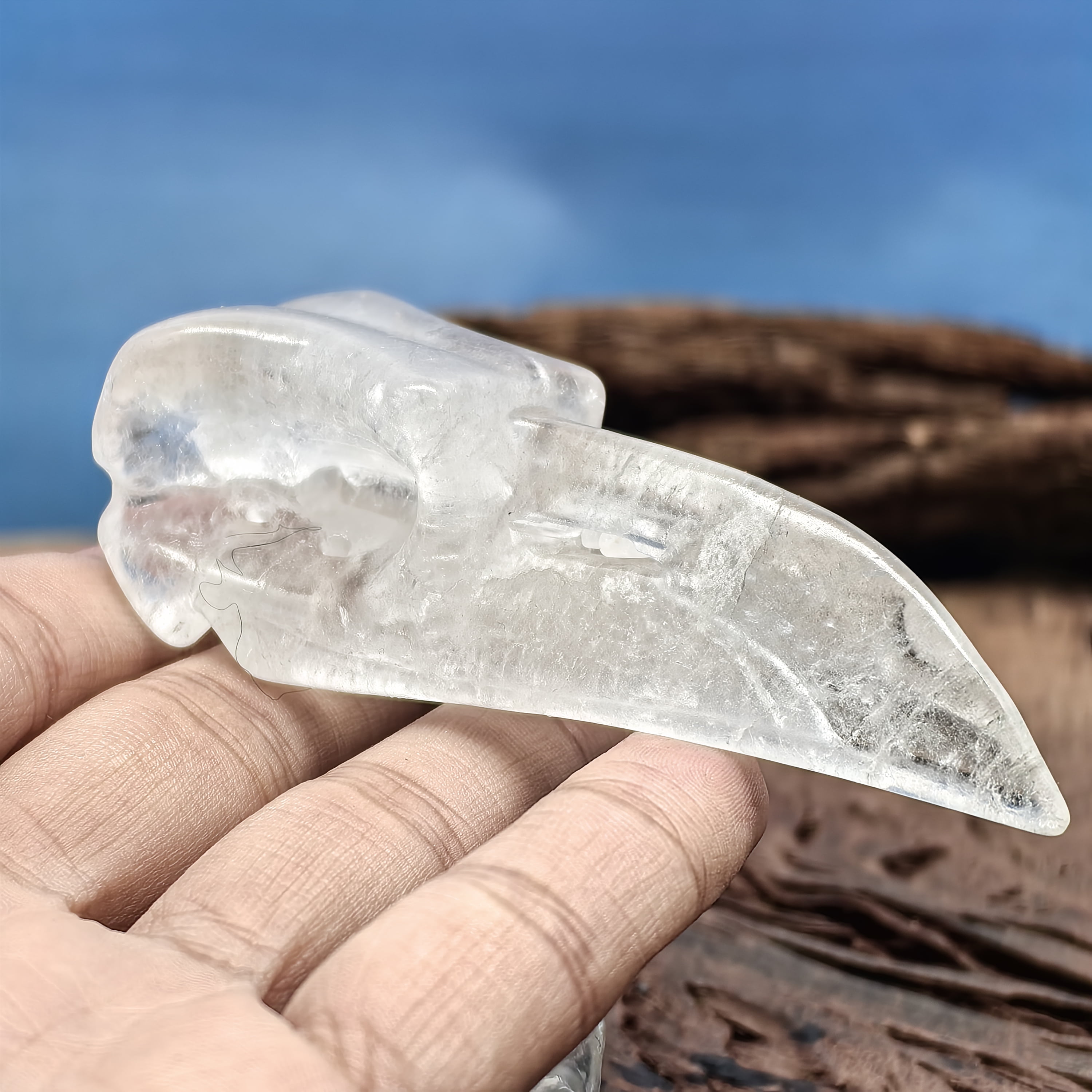 2.2 inch Bird Crystal figurines,Hand Carved Healing Crystal skull decor ...