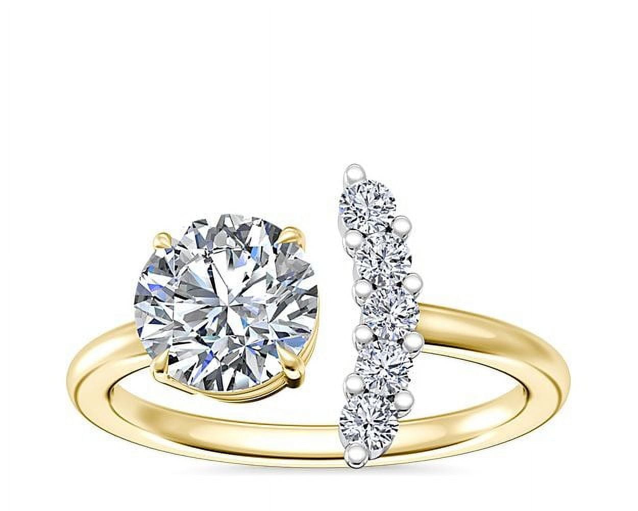 2.20 Carat Round Cut (D/VVS1) Moissanite Latest Design Wedding Ring for ...