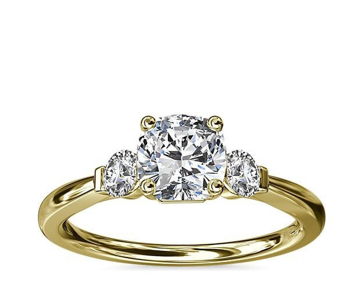 2.20 Carat Shinning Cushion Cut Moissanite 3-stone Anniversary Ring for ...
