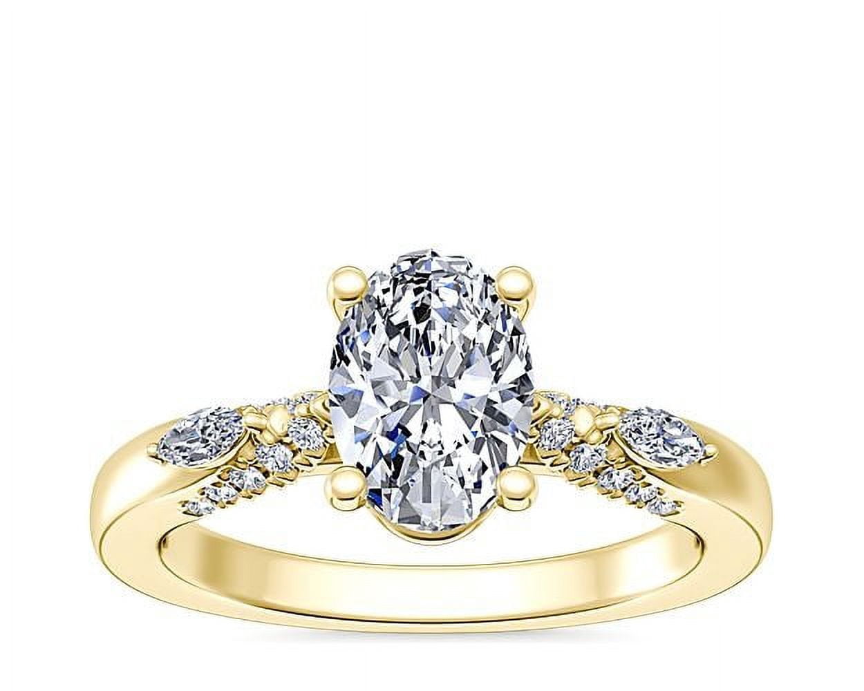 2.20 Carat Oval Cut Moissanite New Design Wedding Ring for her Solid ...