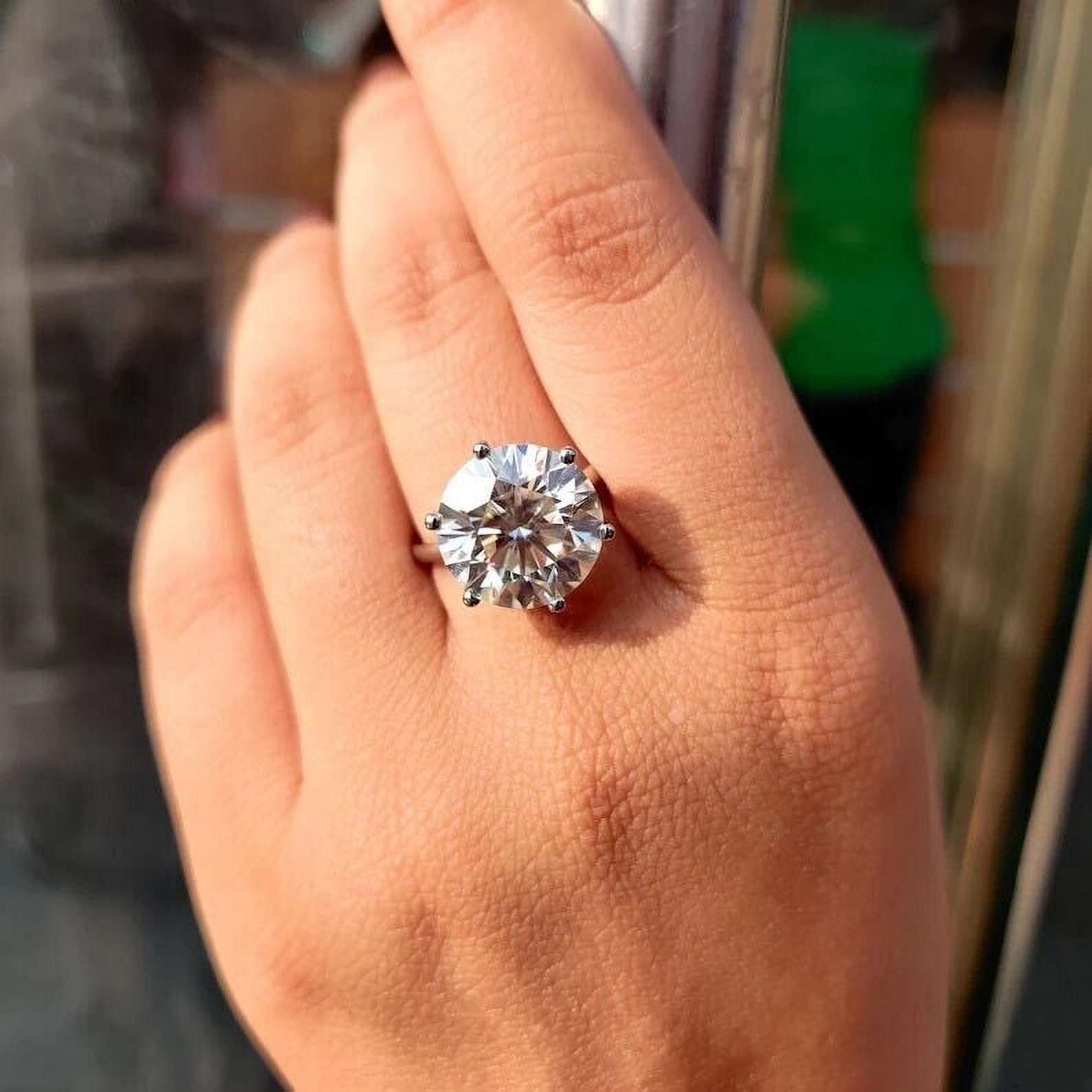 2.20CT Round Cut Lab Created Dimaond Women's Ring 14K White Gold Plated - Walmart.com