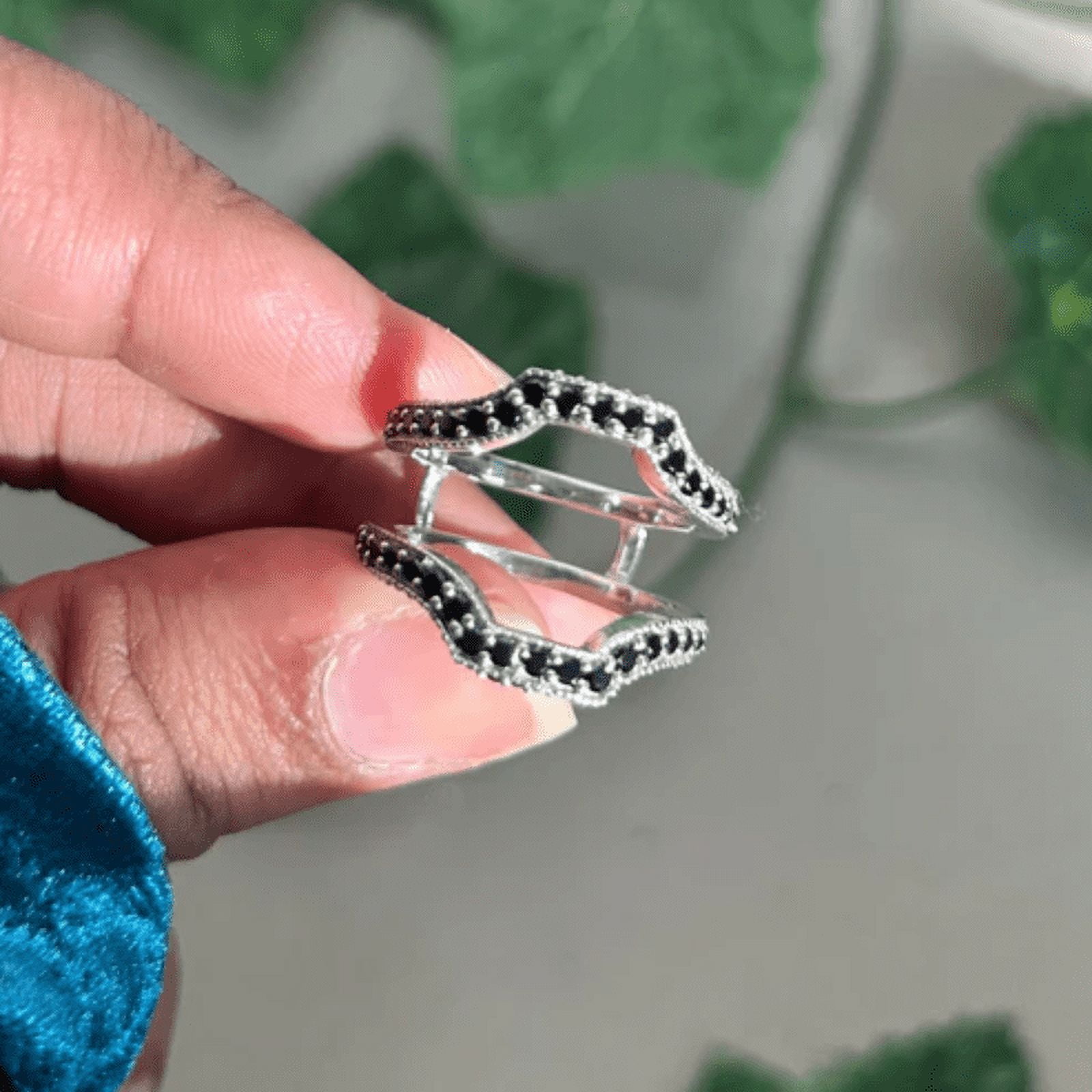 2.20Ct. Black Diamond Enhancer Wedding Band Guard- Stacking Matching ...