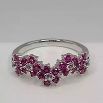1.50cT Lab Created Blue Sapphire Ring 14k White Gold Plated Women ...