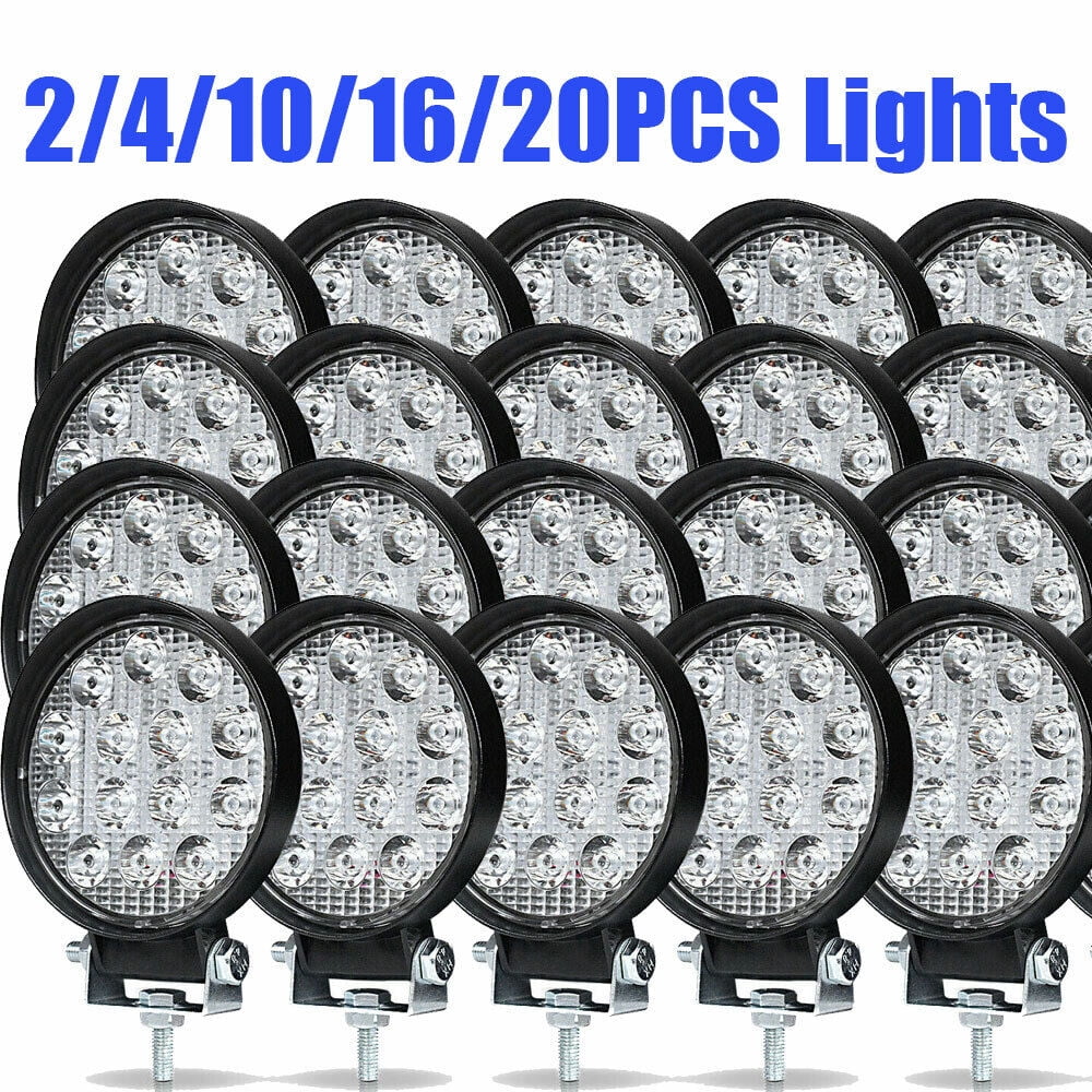 2~20PCS LED Work SPOT Lights For Truck Off Road Tractor ATV Round 84W ...