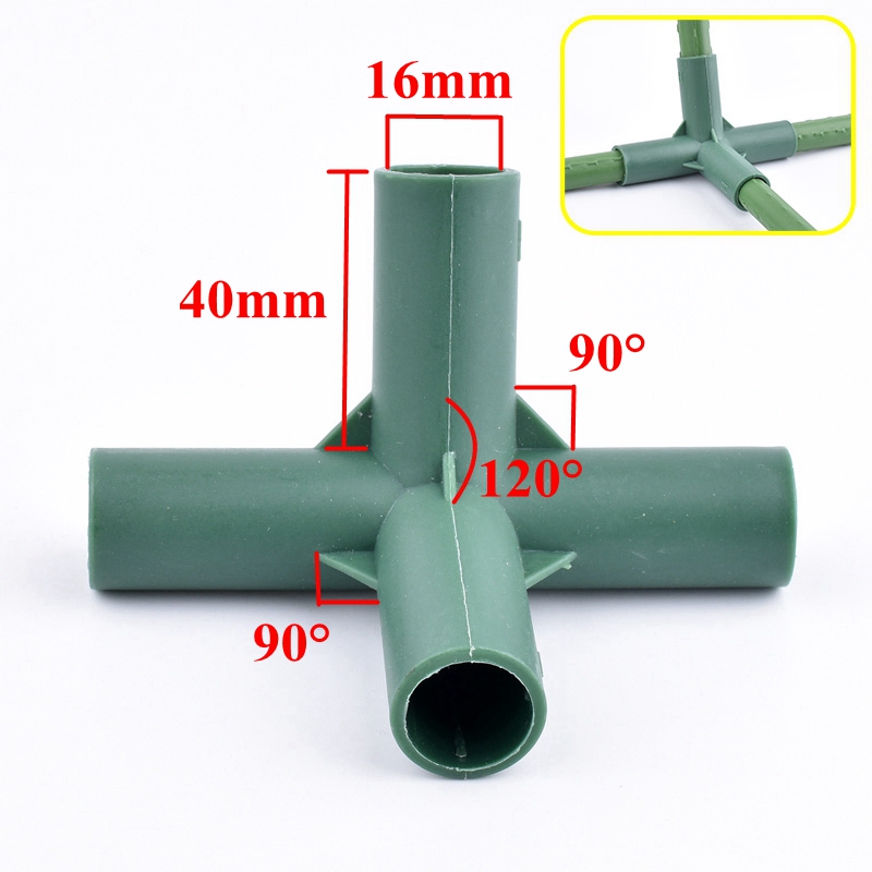 2-20Pcs 3-way 4-way Plant Flower Stand Connectors Garden Greenhouse ...