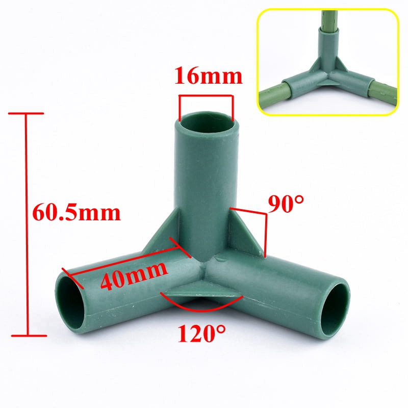 2-20Pcs 3-way 4-way Plant Flower Stand Connectors Garden Greenhouse ...