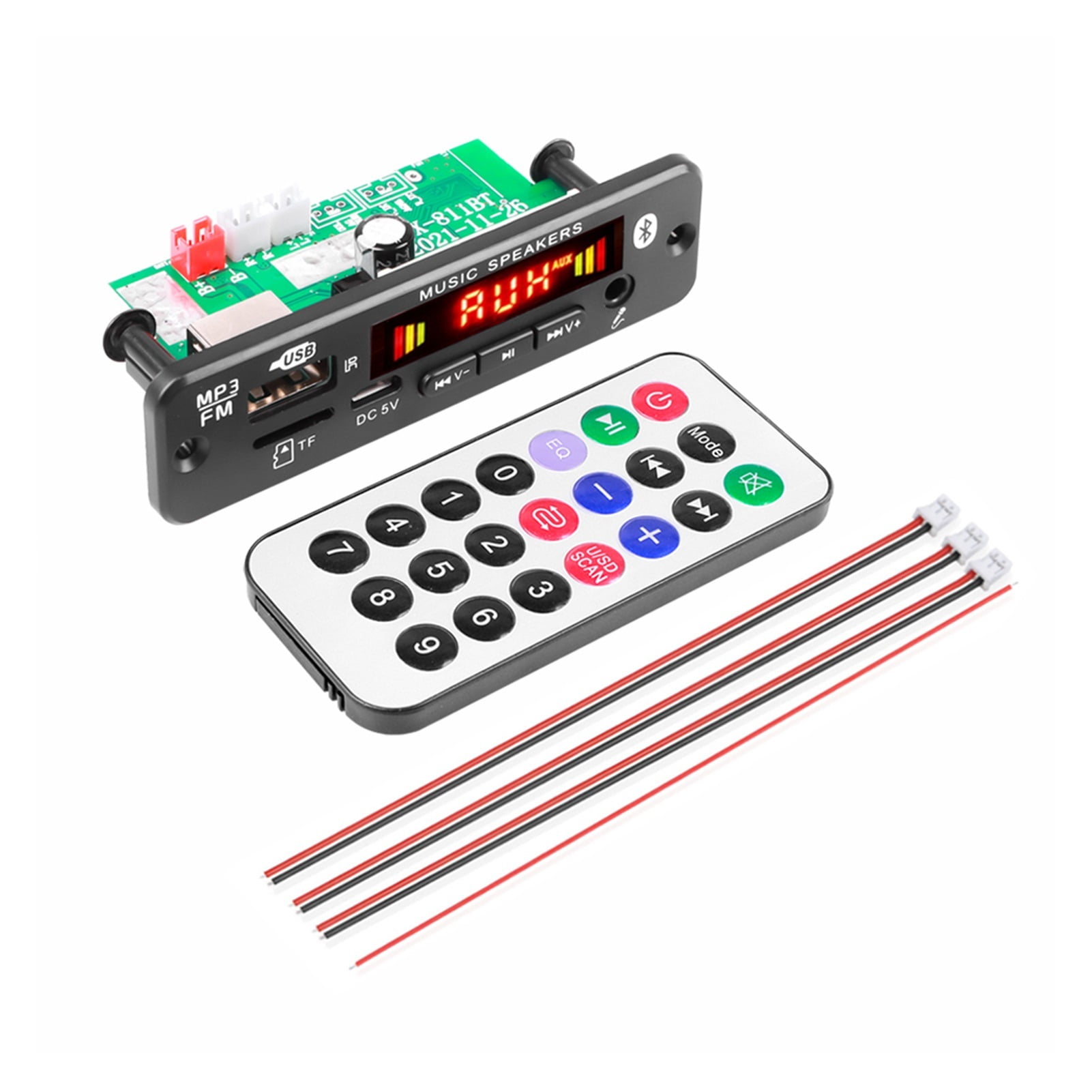 2*20W Stereo Bluetooth 5.0 MP3 Player Decoder Board 12V 40W Amplifier ...