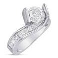 2.20ct Round Tension set Twisted Engagement Ring with Accenting ...