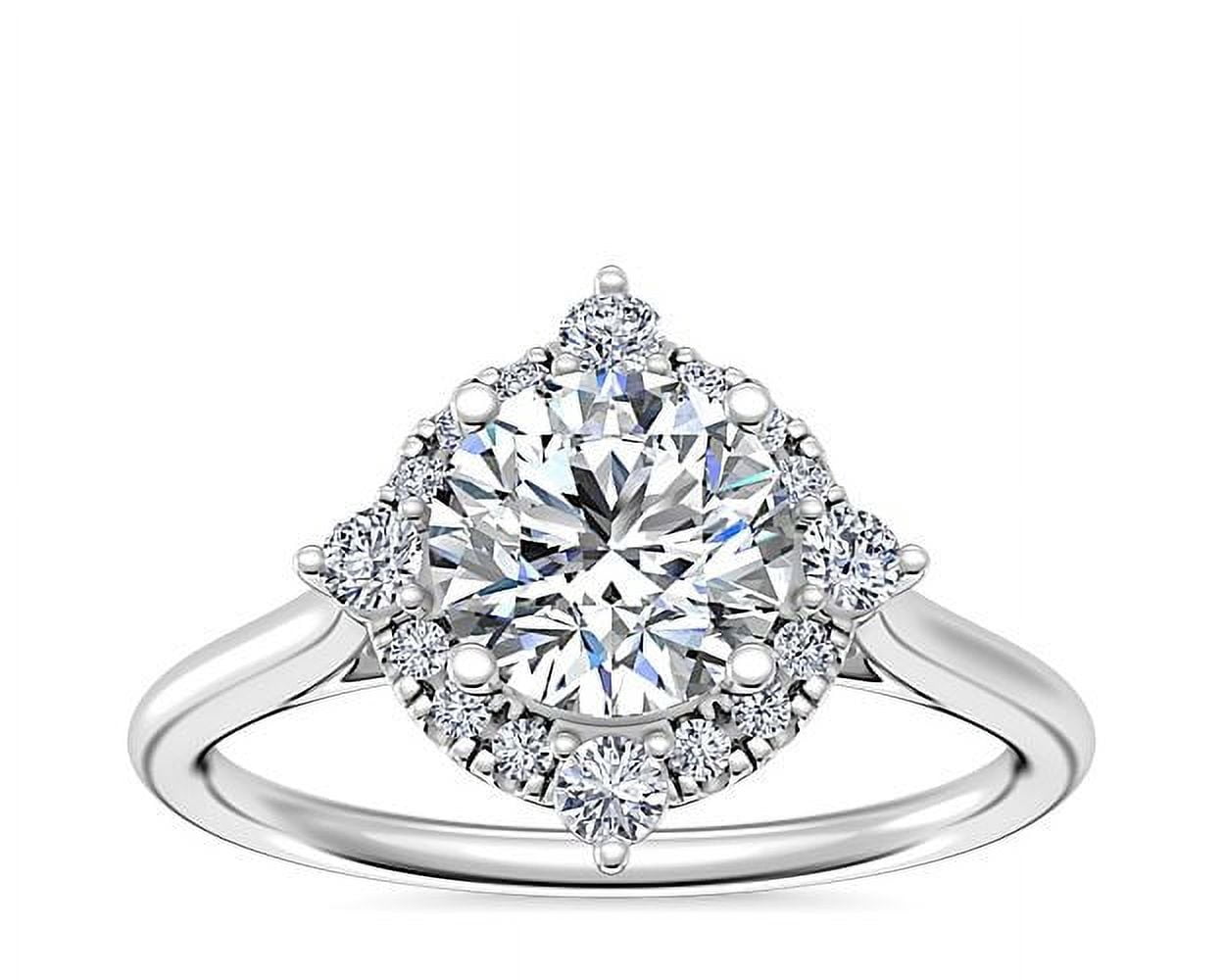 2.25 Carat Fashionable Round Cut Moissanite Halo Ring for Proposal ...
