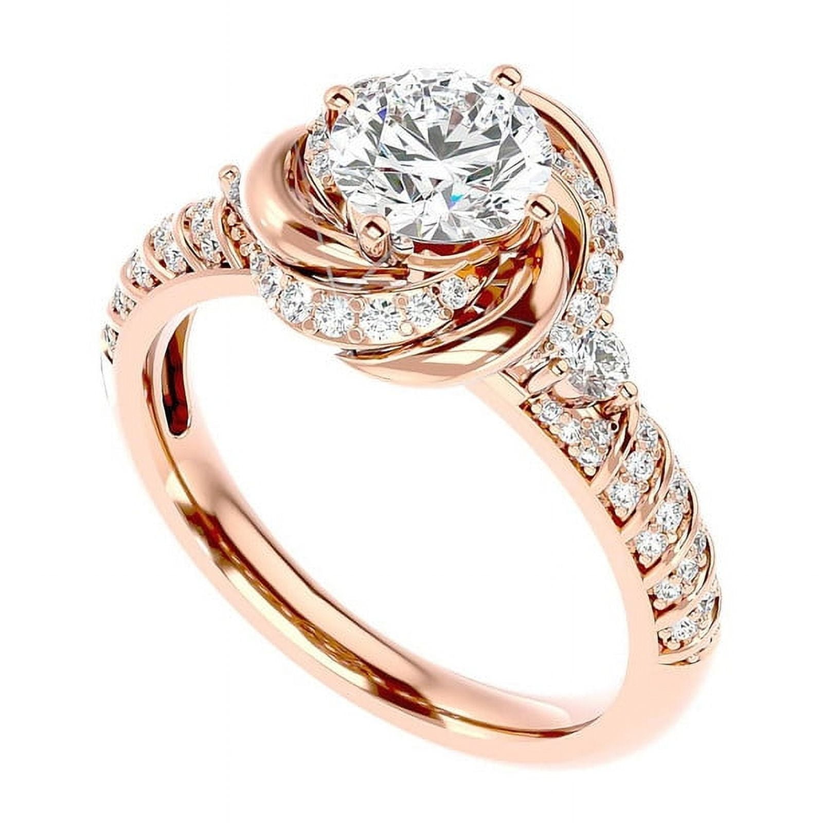 2.25 Carat Latest Round Cut Moissanite Diamond (D/VVS1) Wedding Rings ...