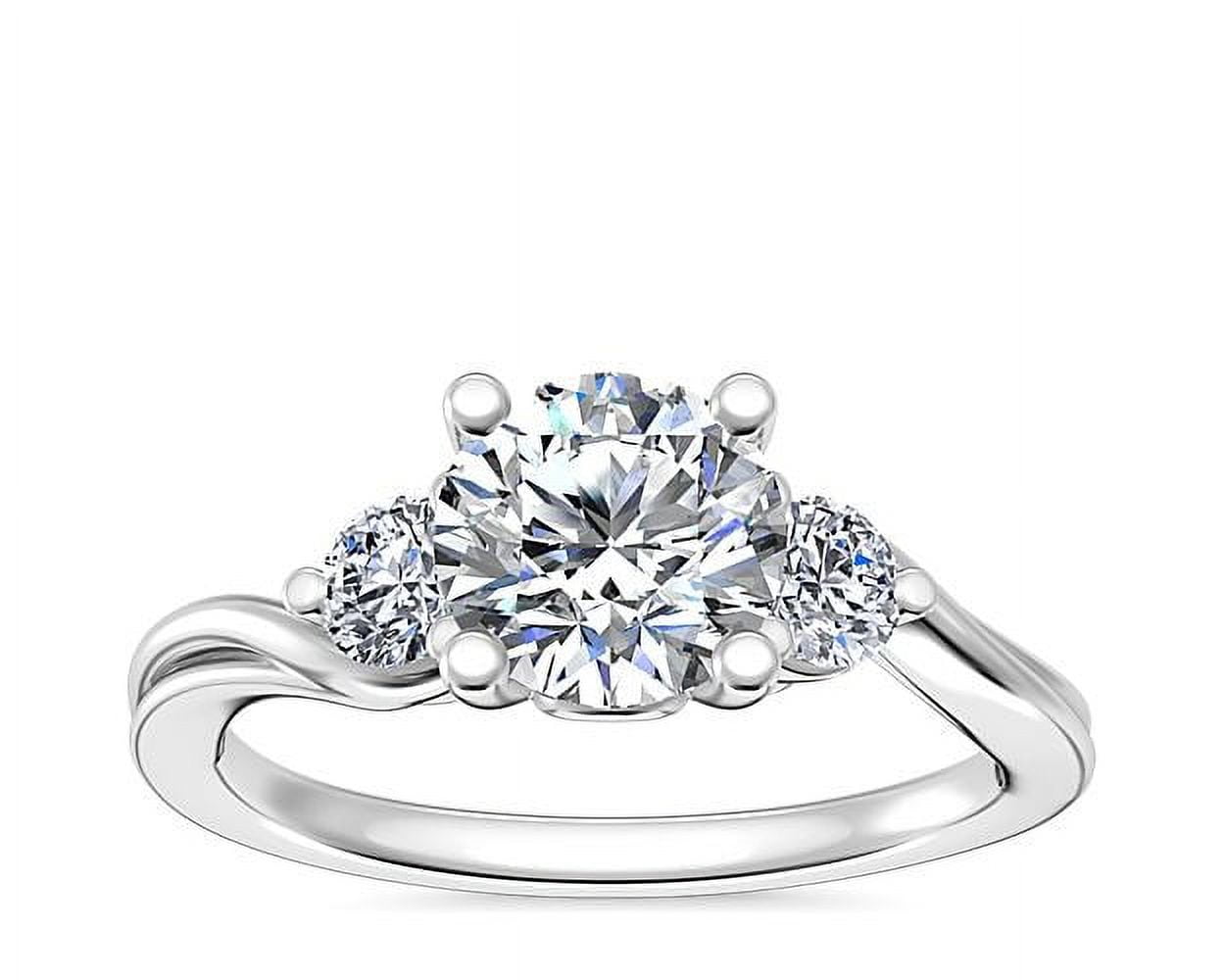 2.25 Ct IGI Certified Unique Round Cut Lab Grown Diamond Three Stone ...