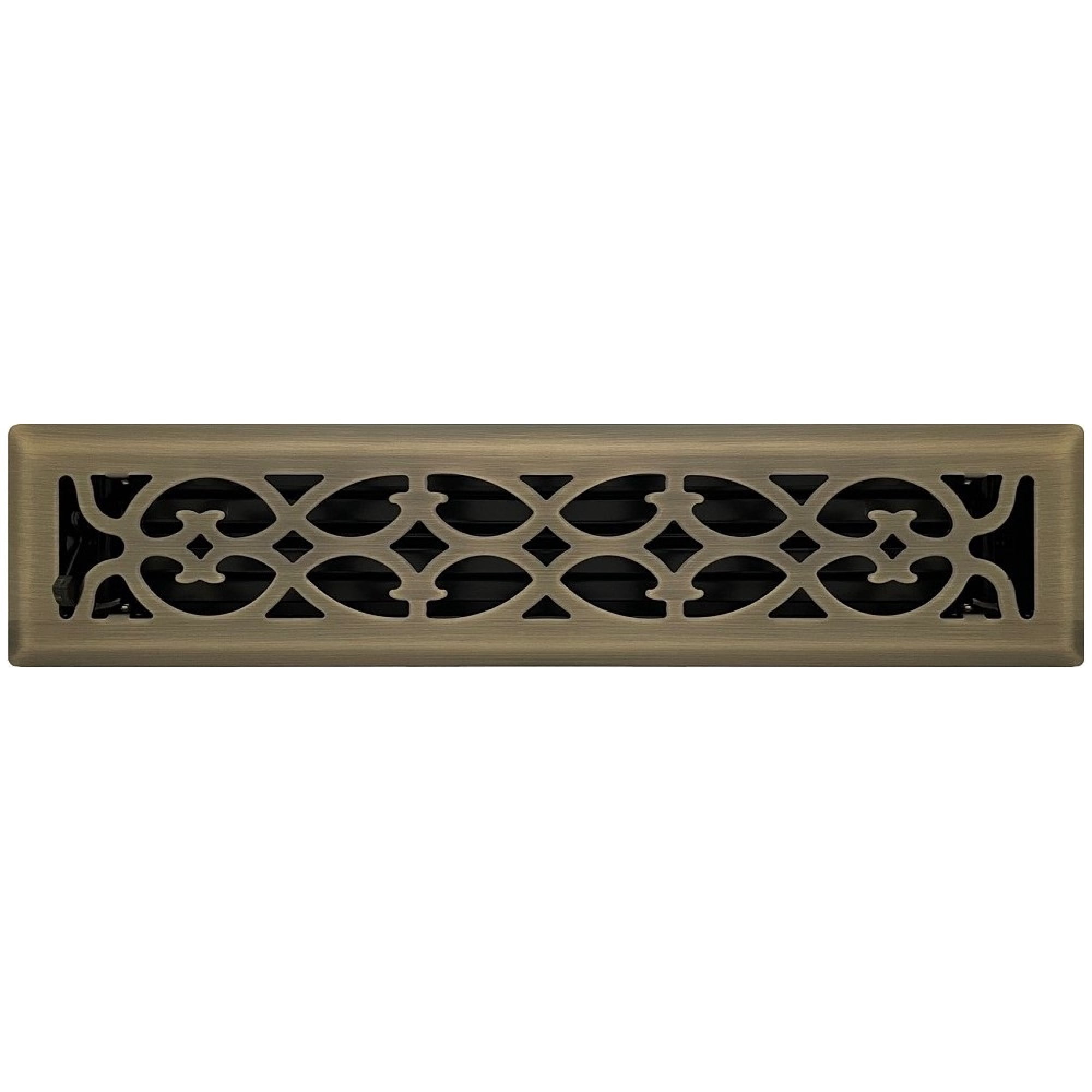 2.25" x 14" Antique Brass Victorian Style Floor Register - Decorative ...