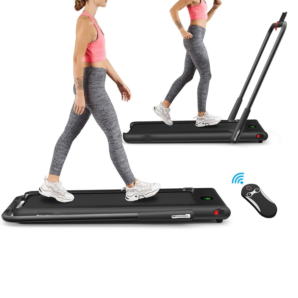 2.25HP Compact Treadmill, 2 in 1 Folding Under Desk Treadmill with ...