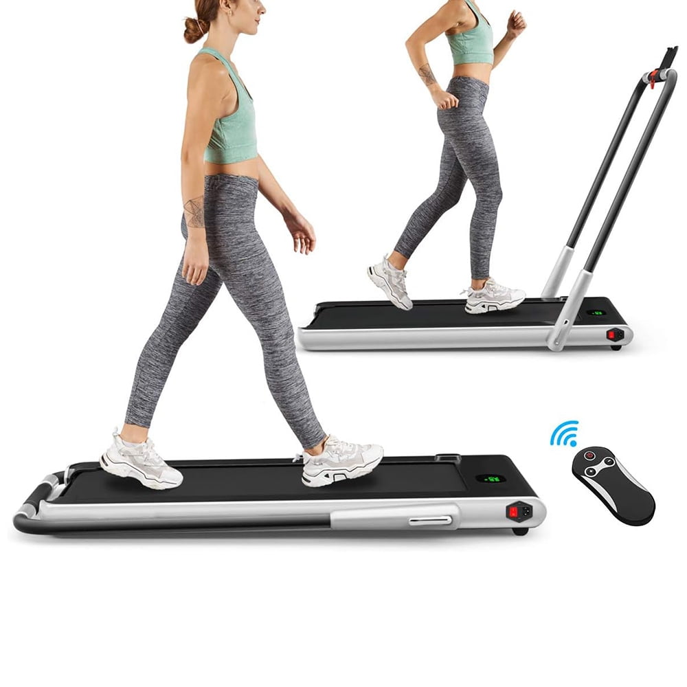 2.25HP Compact Treadmill, 2 in 1 Folding Under Desk Treadmill with ...
