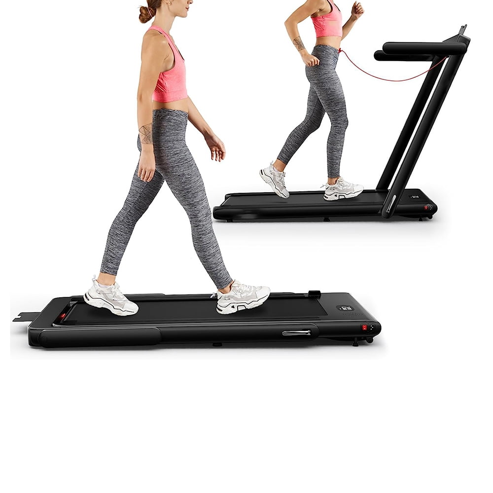 2.25HP Folding Treadmill, 2 in 1 Compact Under Desk Treadmill with ...