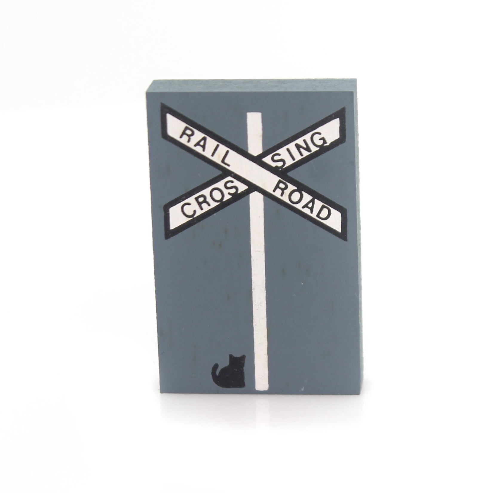 2.25In Railroad Crossing Sign, Wood, Accessory Retired 141 - Walmart.com