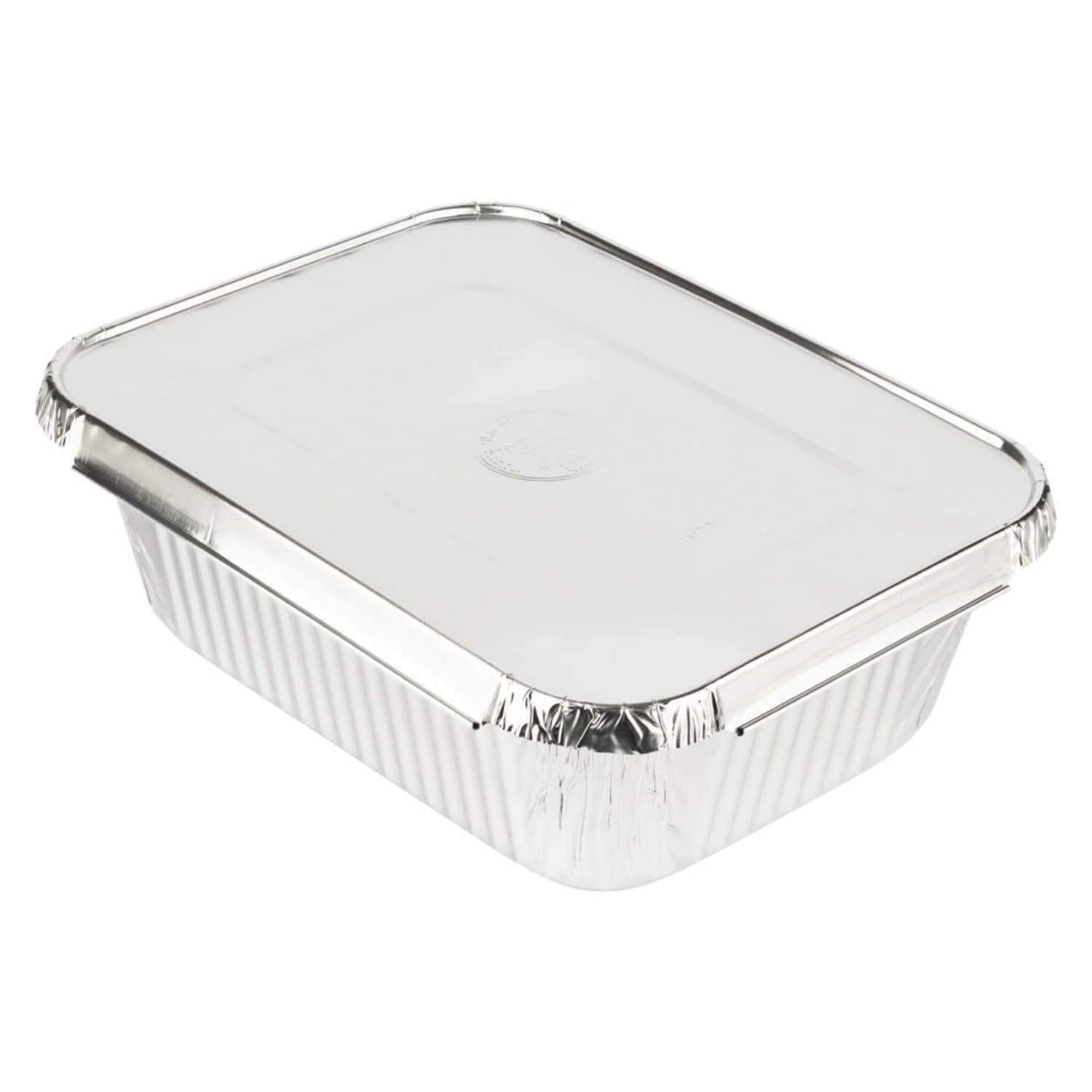 2.25lb Oblong Aluminum Pan with Board Lids Take Out Containers Foil ...
