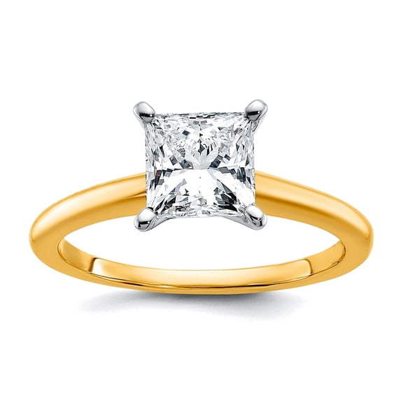 2.25mm 14k Solid Gold Two-tone 1 1/4ct Lab Grown Diamond VS+ F+ ...