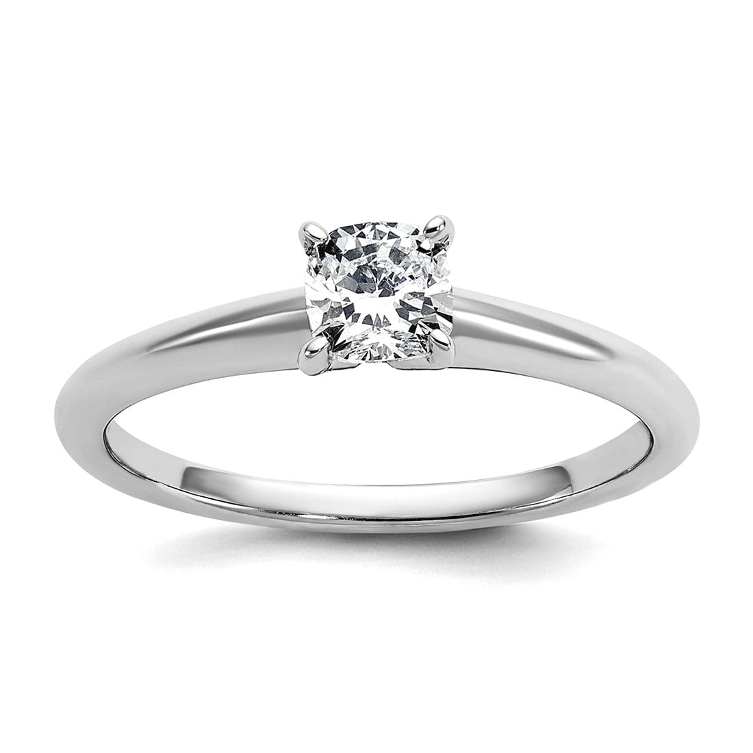 2.25mm 14k Solid White Gold 1/2 Ct Cert Lab Grown Diamond VS+ F+ ...