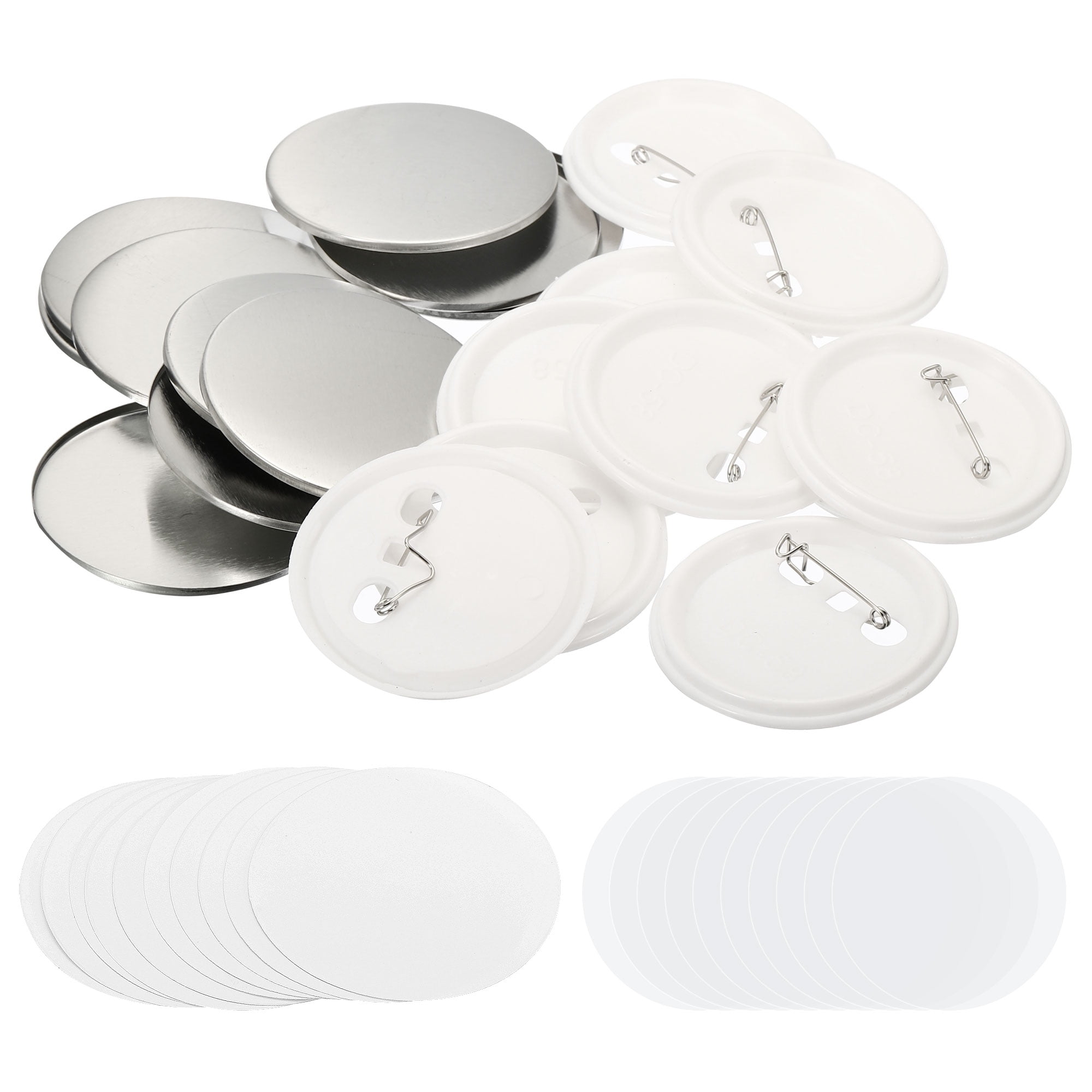 2.26inch Blank Button Making Supplies,10Pcs Round Badge Parts for ...
