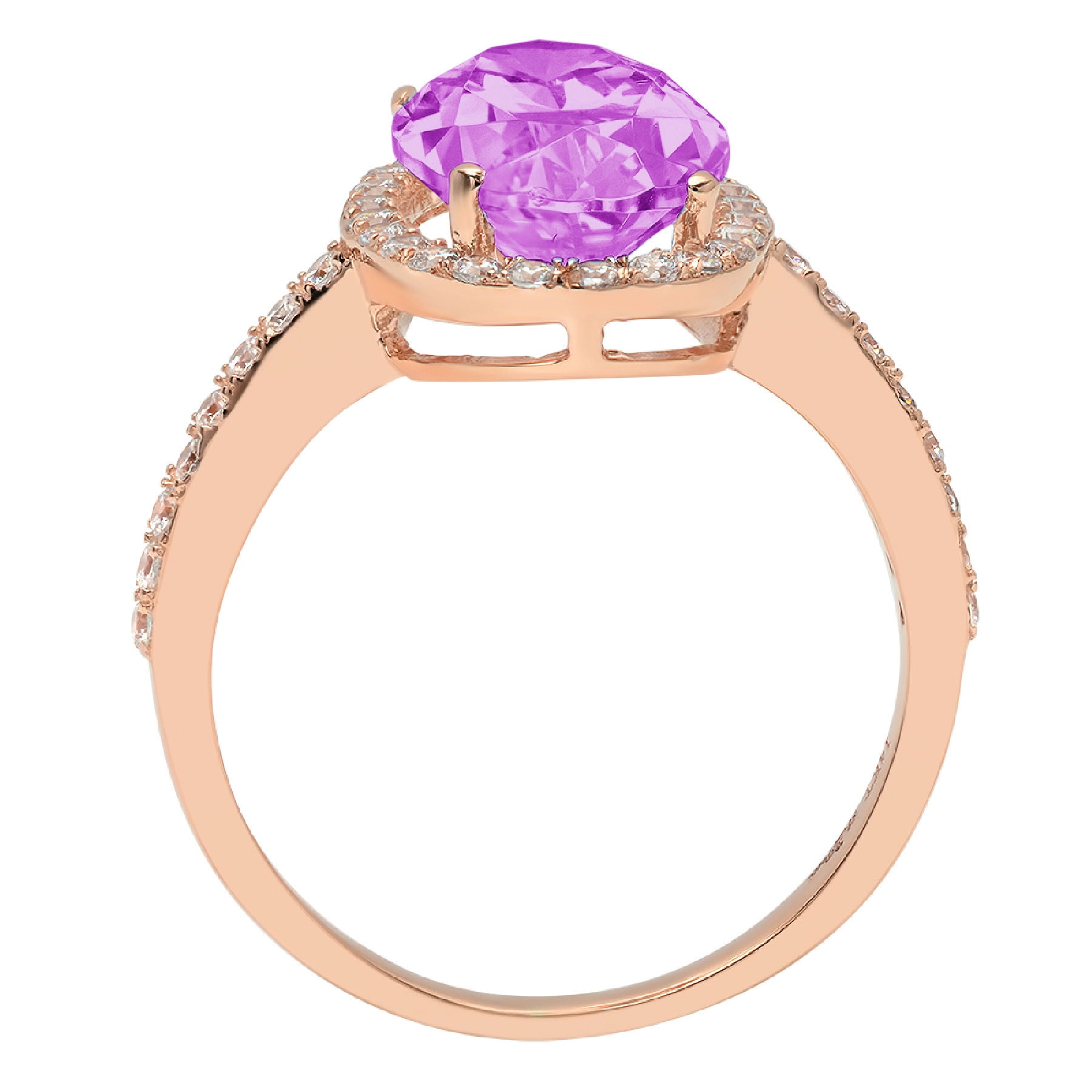 2.27 ct Oval Cut Simulated Alexandrite Solitaire with Accents ...