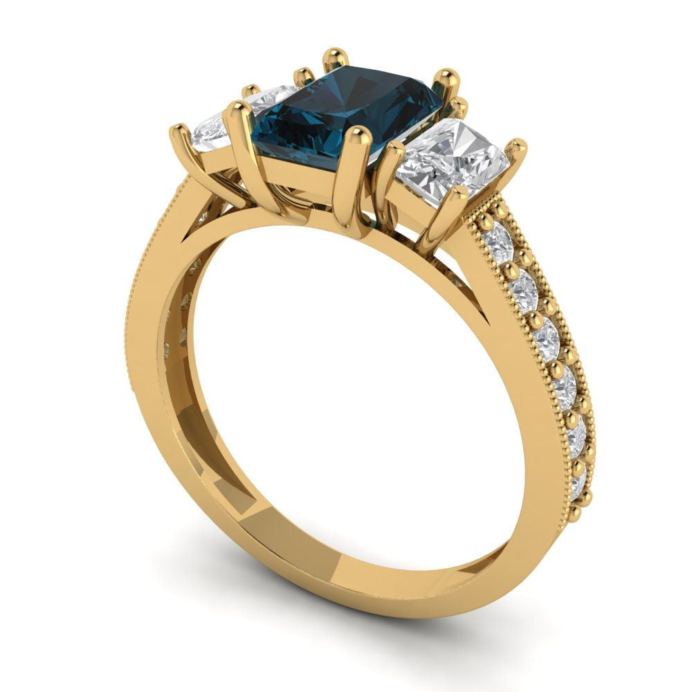 2.27ct Heart Cut Black Natural Onyx 14k White Rose Gold Engraving Statement Bridal Wedding Halo ...