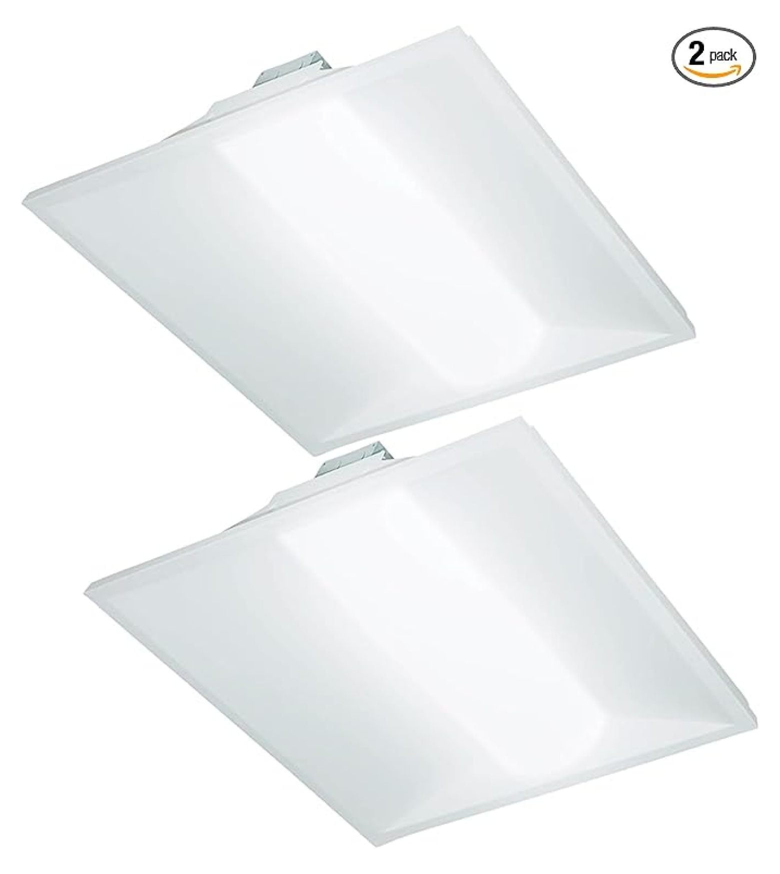 2×2FT LED Troffer Light 25W 5000K, 3375Lum 24x24 in LED Flat Panel ...