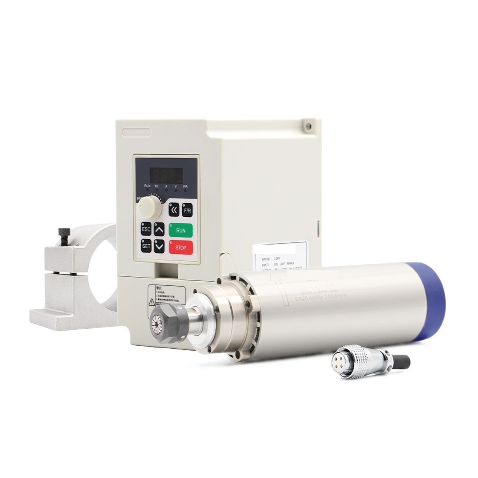 2.2KW CNC Air Cooling Spindle Motor ER20 4pcs Bearings With 2.2KW QL ...