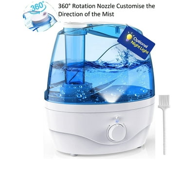 Equate Ultrasonic Humidifier, Diffuser, Cool Mist, Visible Mist, Filter ...