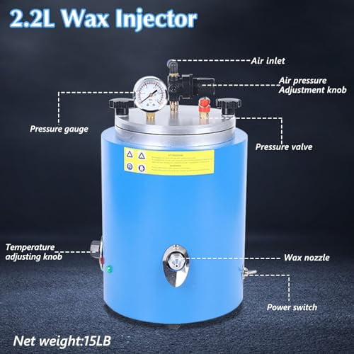 2.2L Wax Injector, 500W Wax Injector Machine, Adjustable Temperature 30 ...