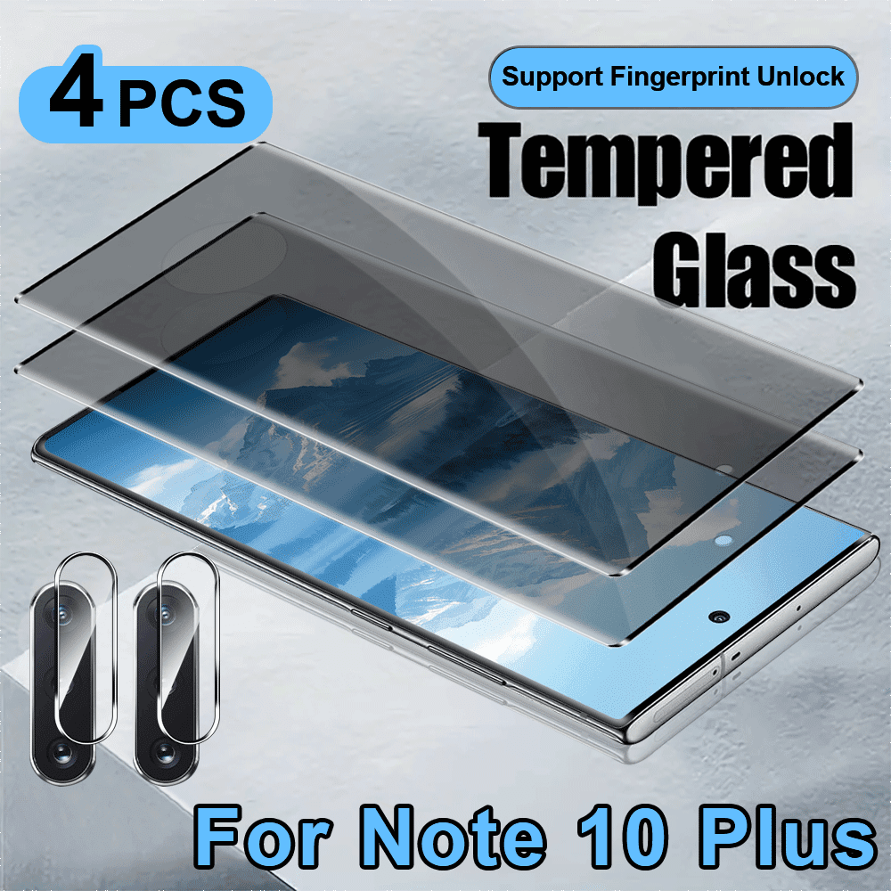 [2+2Pack]Galaxy Note 10 Plus Privacy Screen Protectors With Camera Lens ...