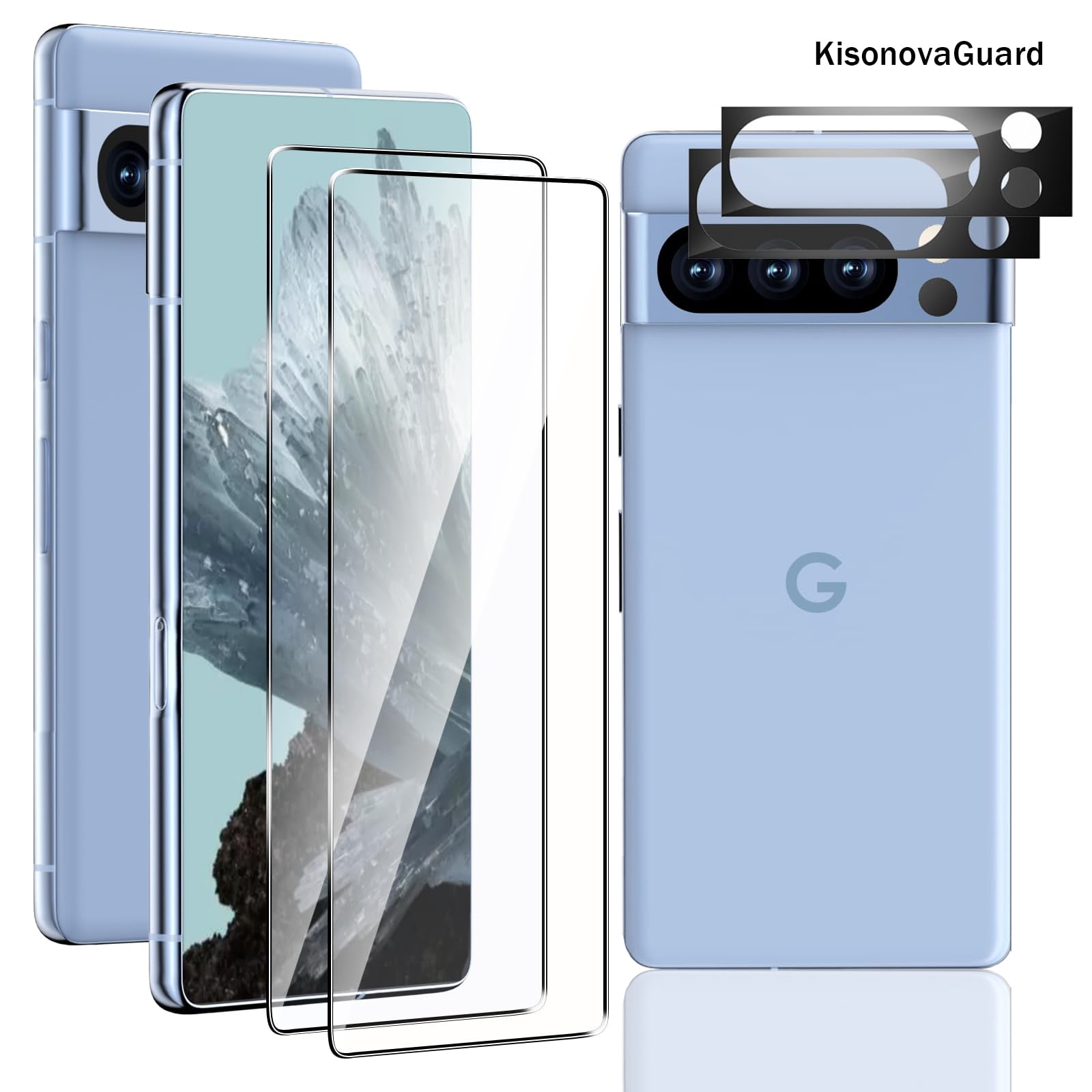 2-Pack Google Pixel 8 Pro Screen & Lens Protector: HD, 9H Hardness ...