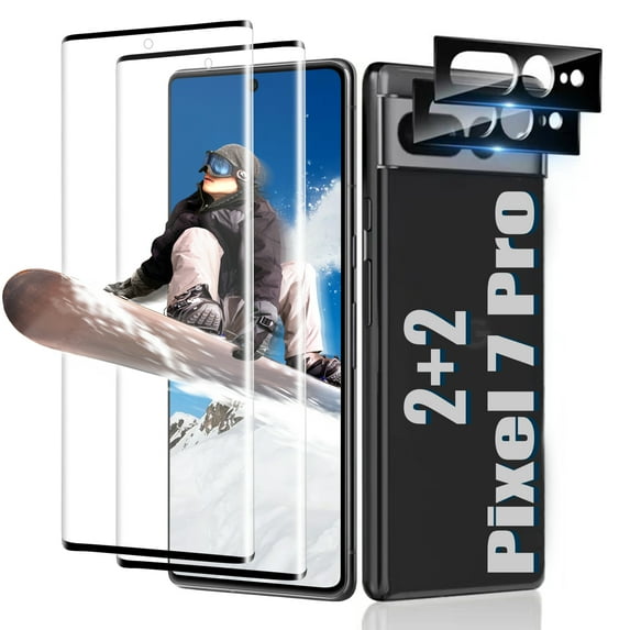 [2+2Pack] for Google Pixel 8 Pro Screen Protector with Camera Lens ...