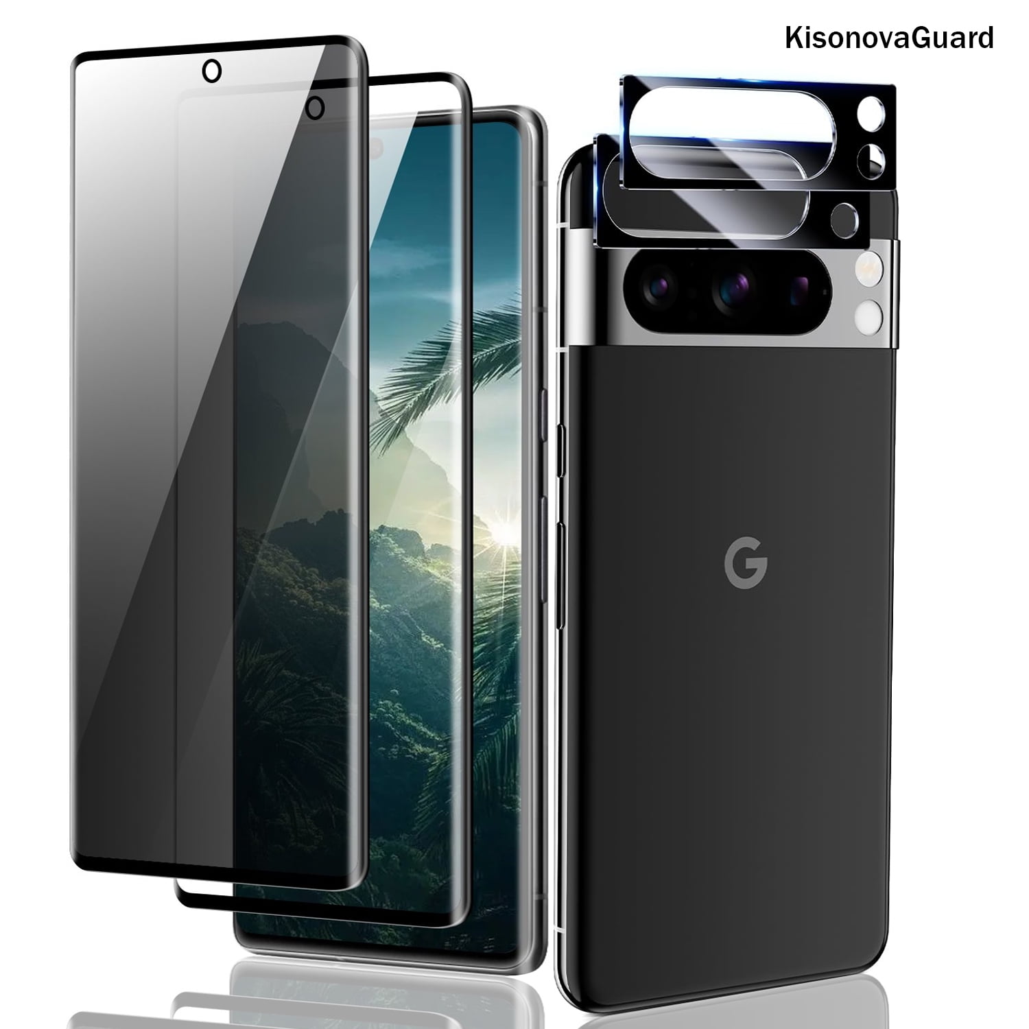 4Pack Screen & Lens Protector for Google Pixel 8 Pro 5G, HD, Privacy ...