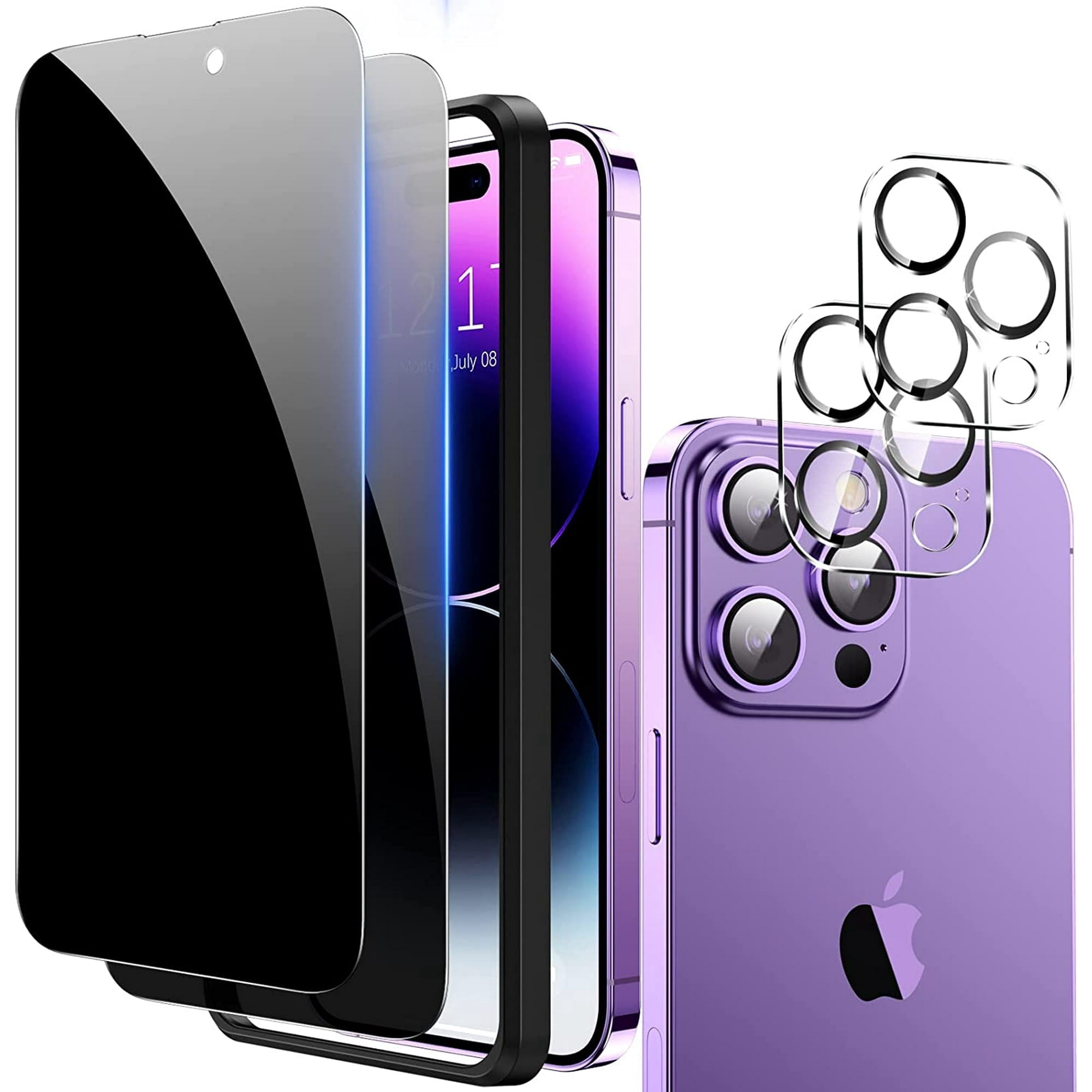 [2+2Pack] Privacy Screen Protector for iPhone 16/16 Plus/16 Pro/16 Pro ...