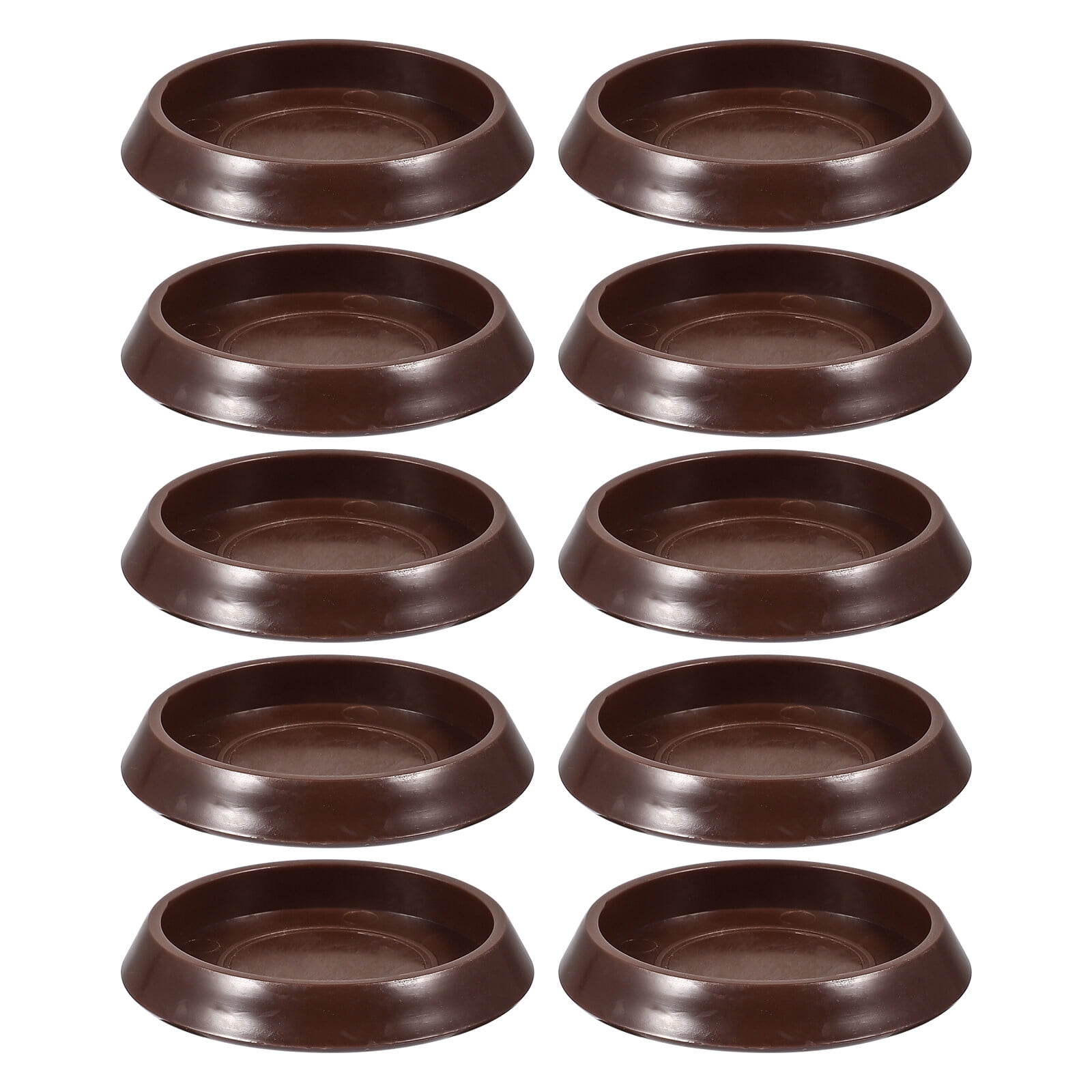 2.2X2.2in Caster Cups, Furniture Cups Brown Round Rubber Castor Cups ...