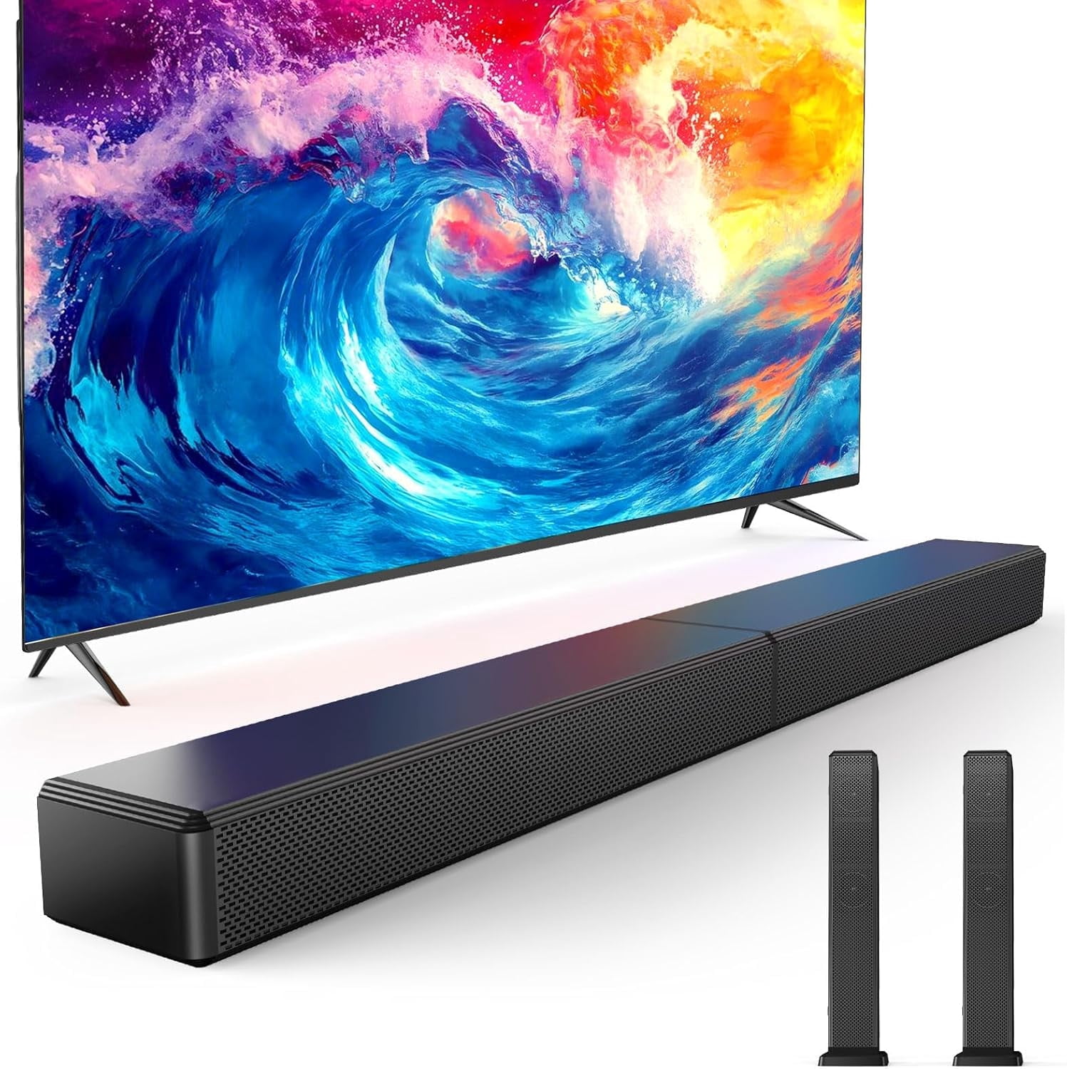 2.2ch 100W Sound Bar for Smart TV, Detachable Bluetooth 5.3 Speaker ...