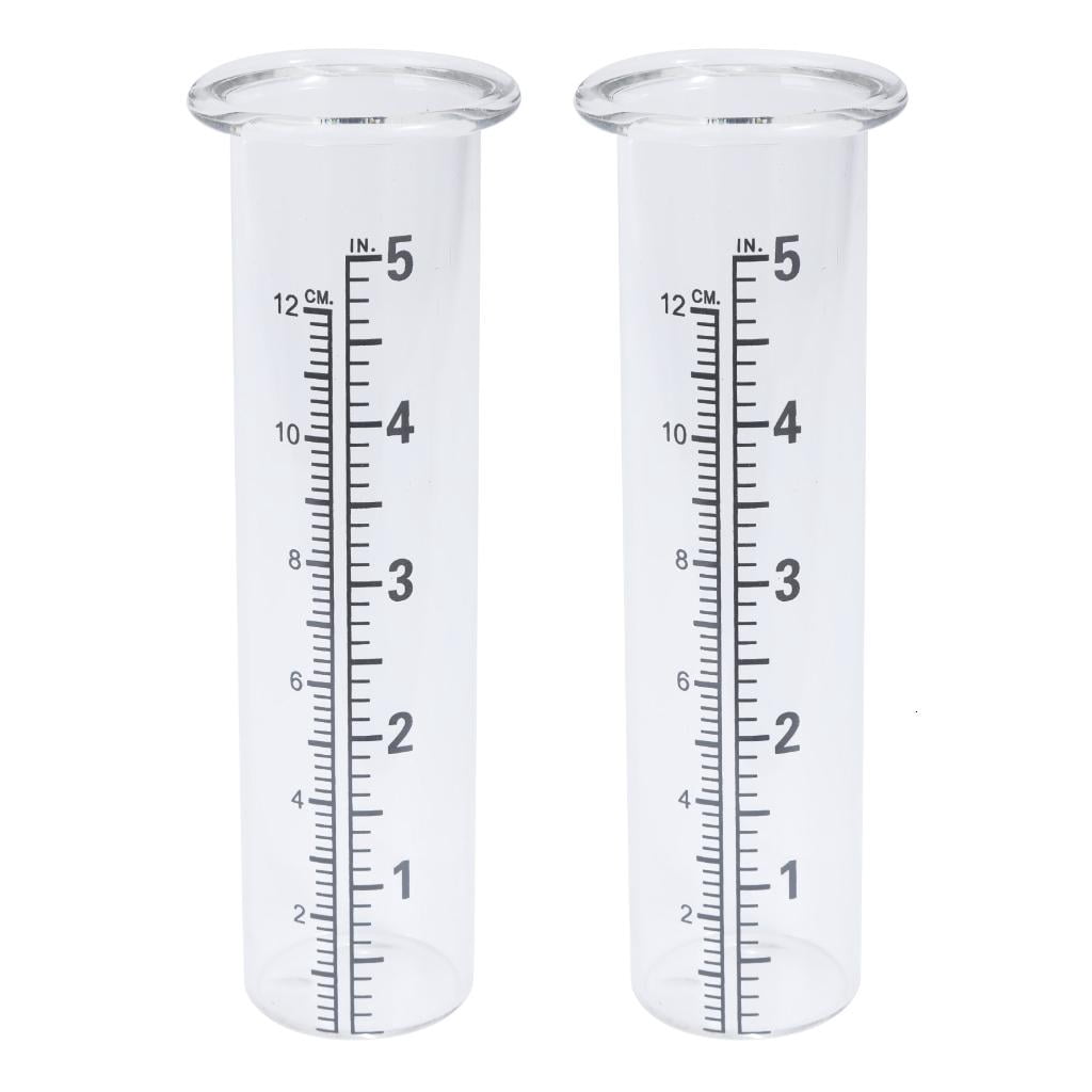 2.2cm Diameter Rain Gauges with Glass Tube Easy to Read Scale in Both ...